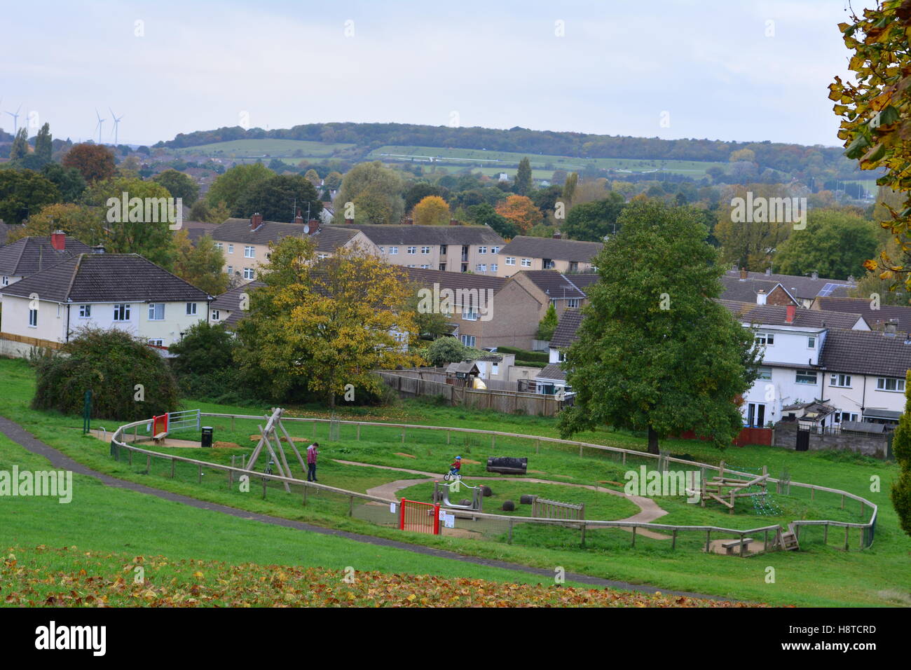 British playground in the park in England Stock Photo - Alamy