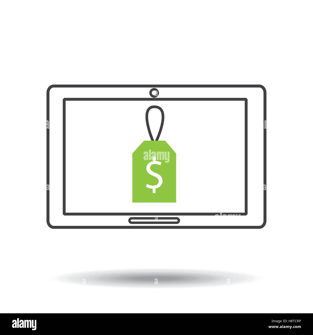 concept money tablet digital graphic vector illustration eps 10 Stock ...