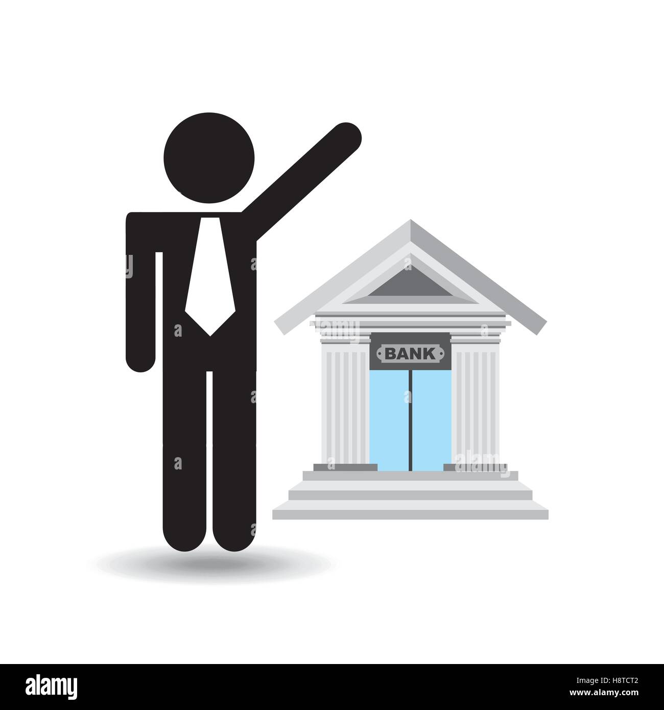 business man bank building icon graphic vector illustration eps 10 ...