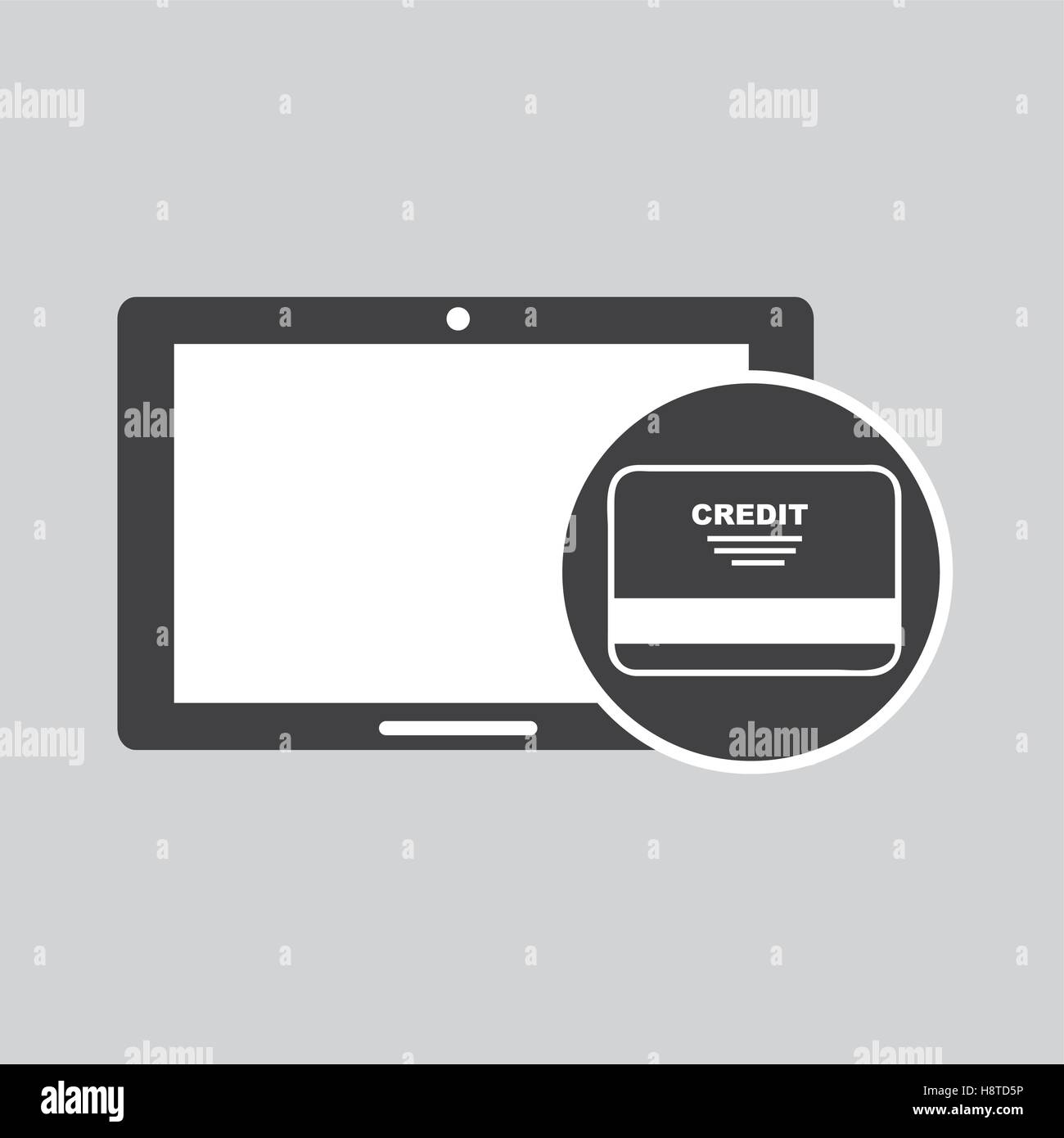 concept money tablet digital graphic vector illustration eps 10 Stock ...