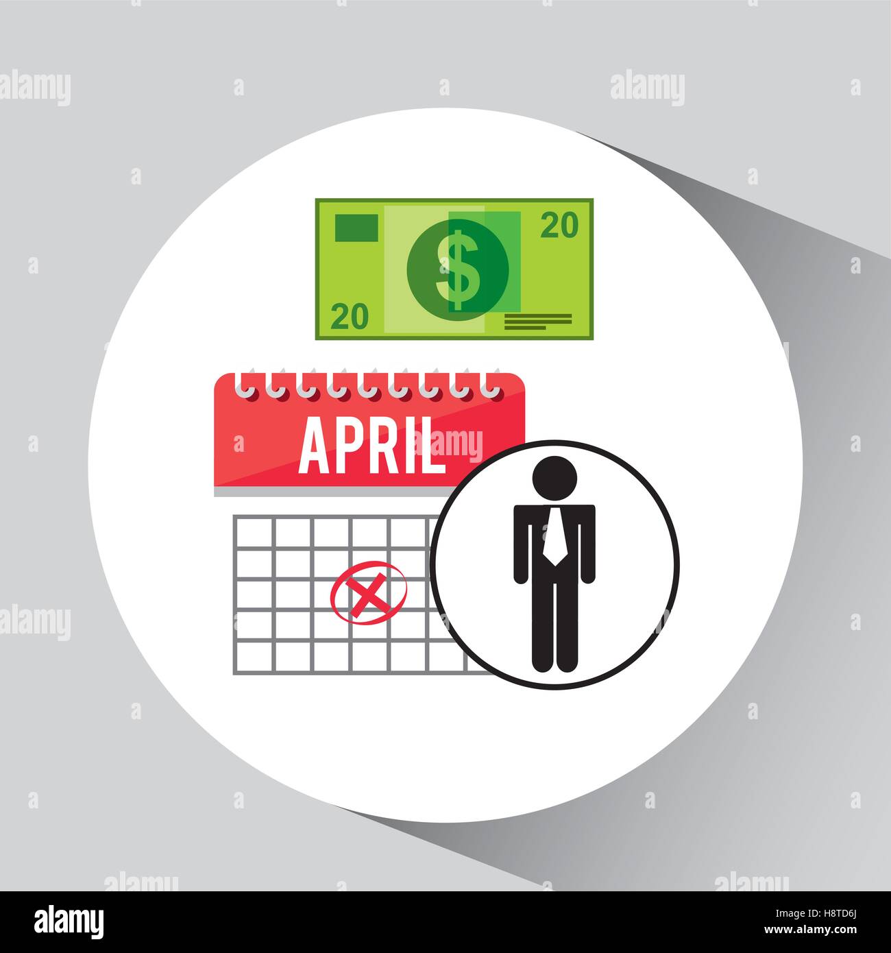 business man planning taxes money icon design vector illustration eps ...