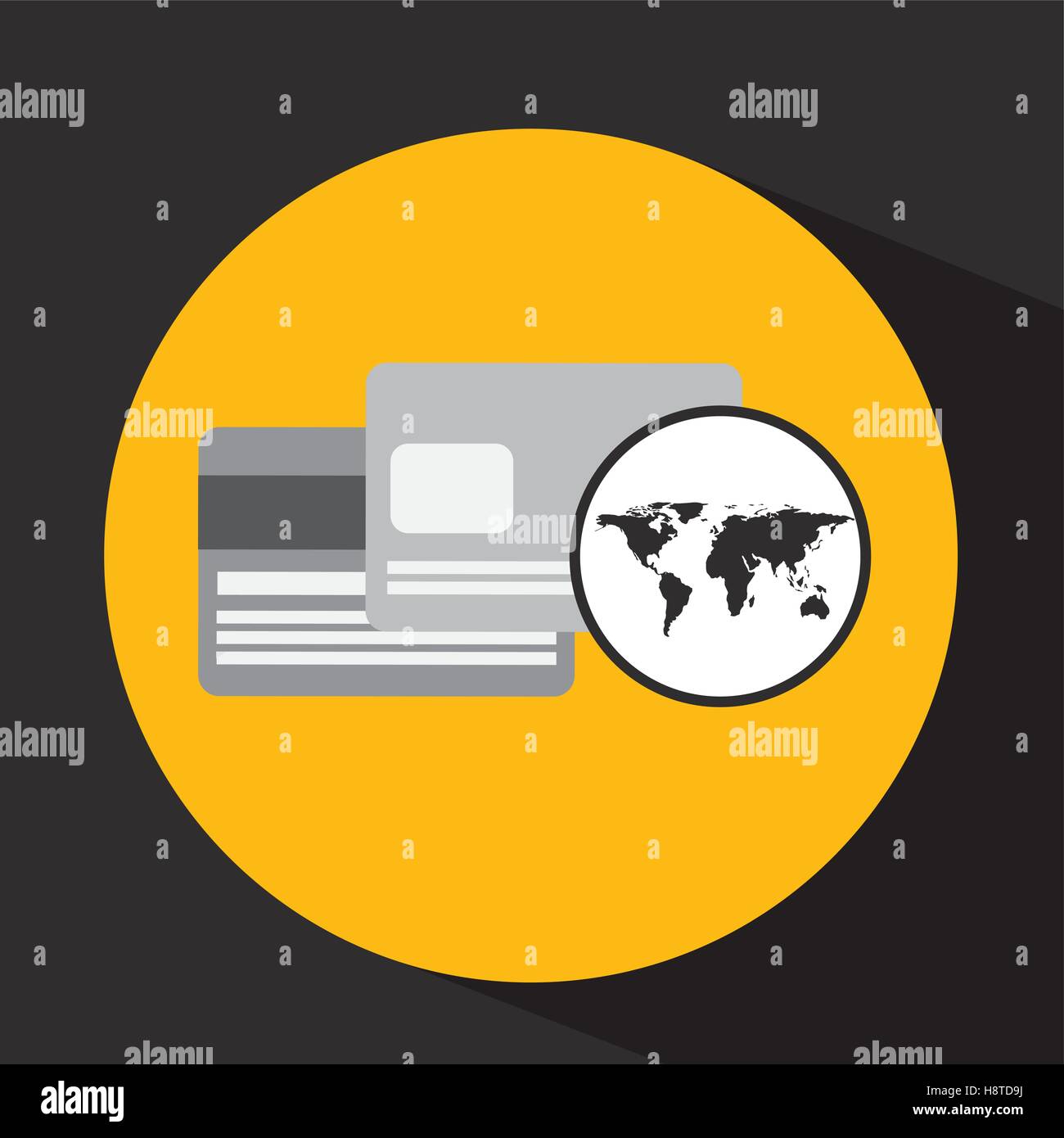 map world business credit card design vector illustration eps 10 Stock ...