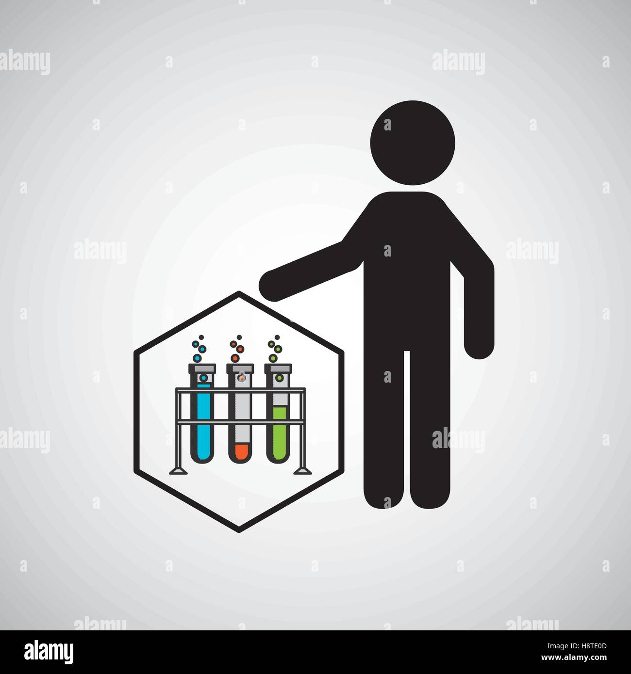 Silhouette Man Science Test Tube High Resolution Stock Photography and ...