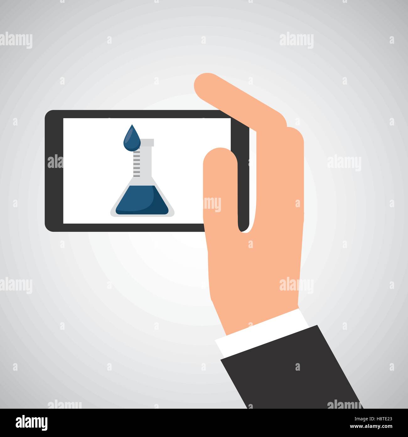 chemistry laboratory smartphone experiment vector illustration esp 10 ...