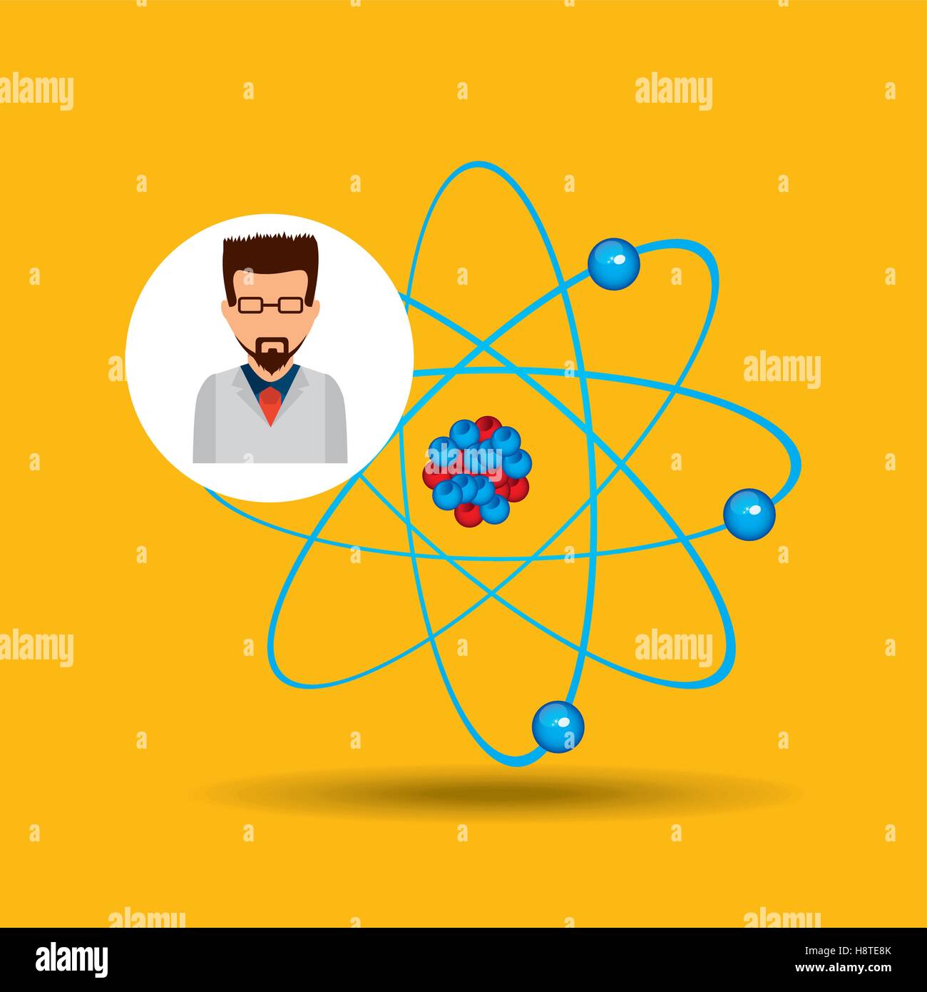 male scientist laboratory icon atom vector illustration eps 10 Stock ...