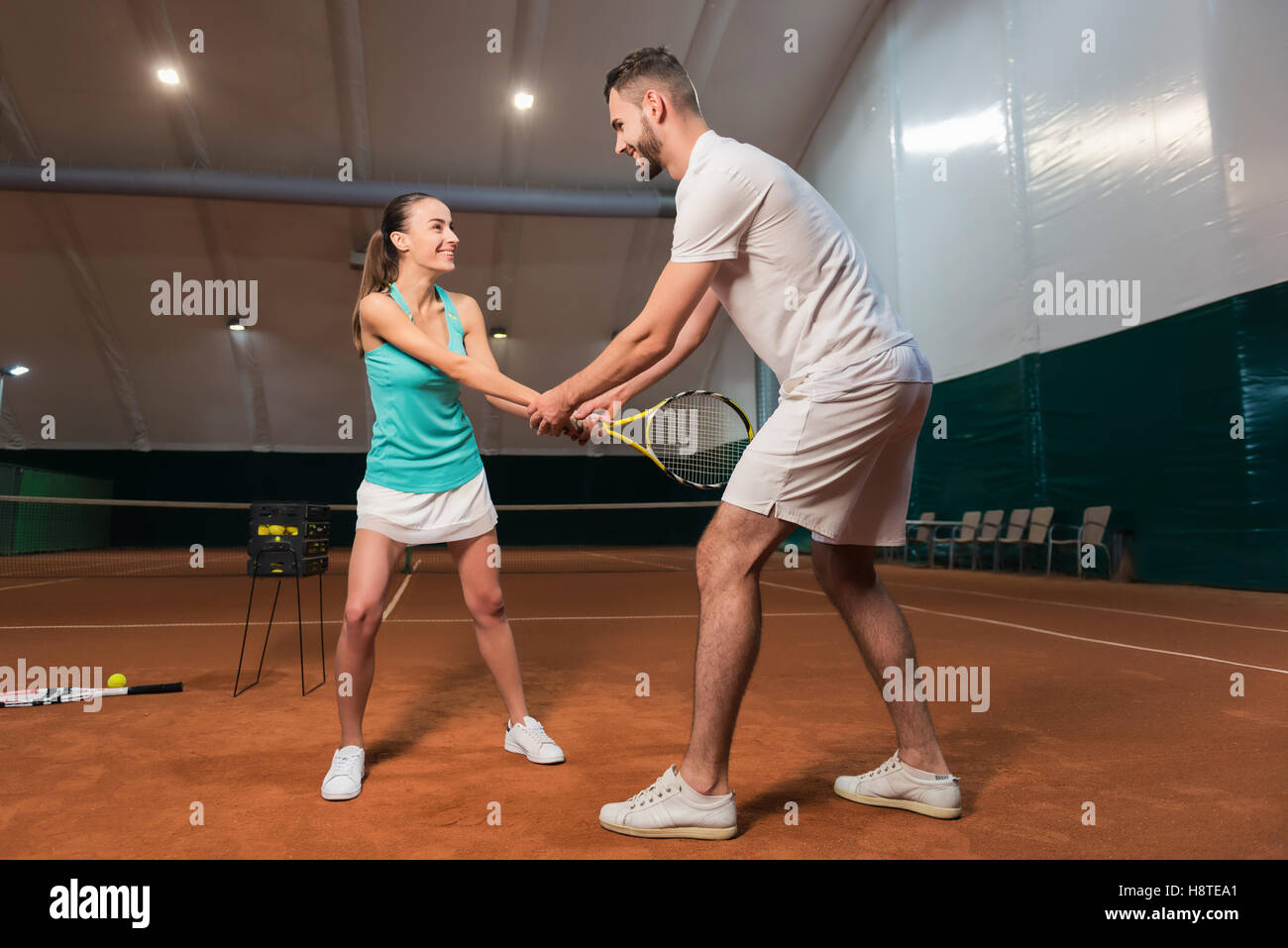 Learning tennis serve hi-res stock photography and images - Alamy