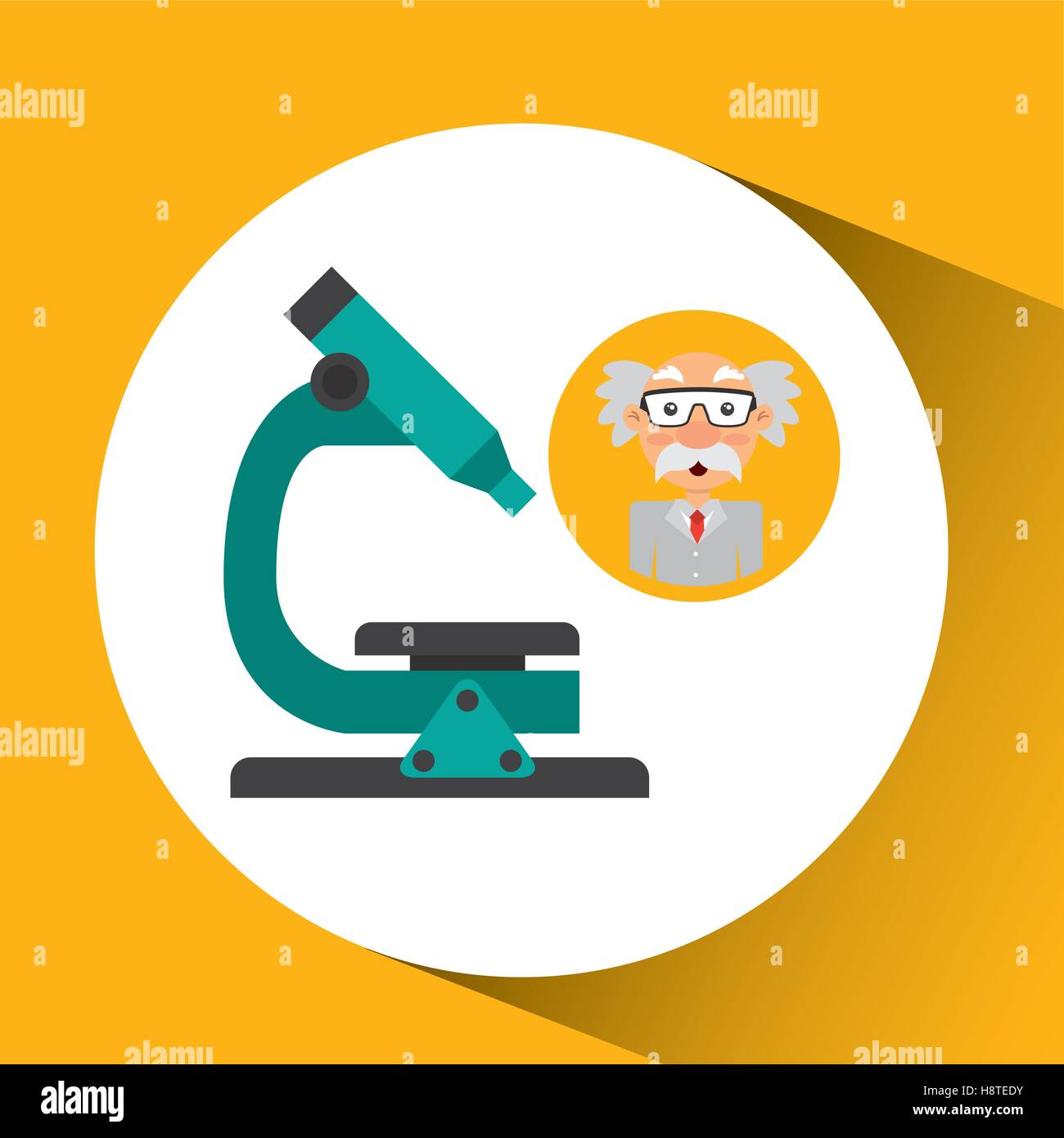 scientist chemistry concept microscope graphic vector illustration eps ...