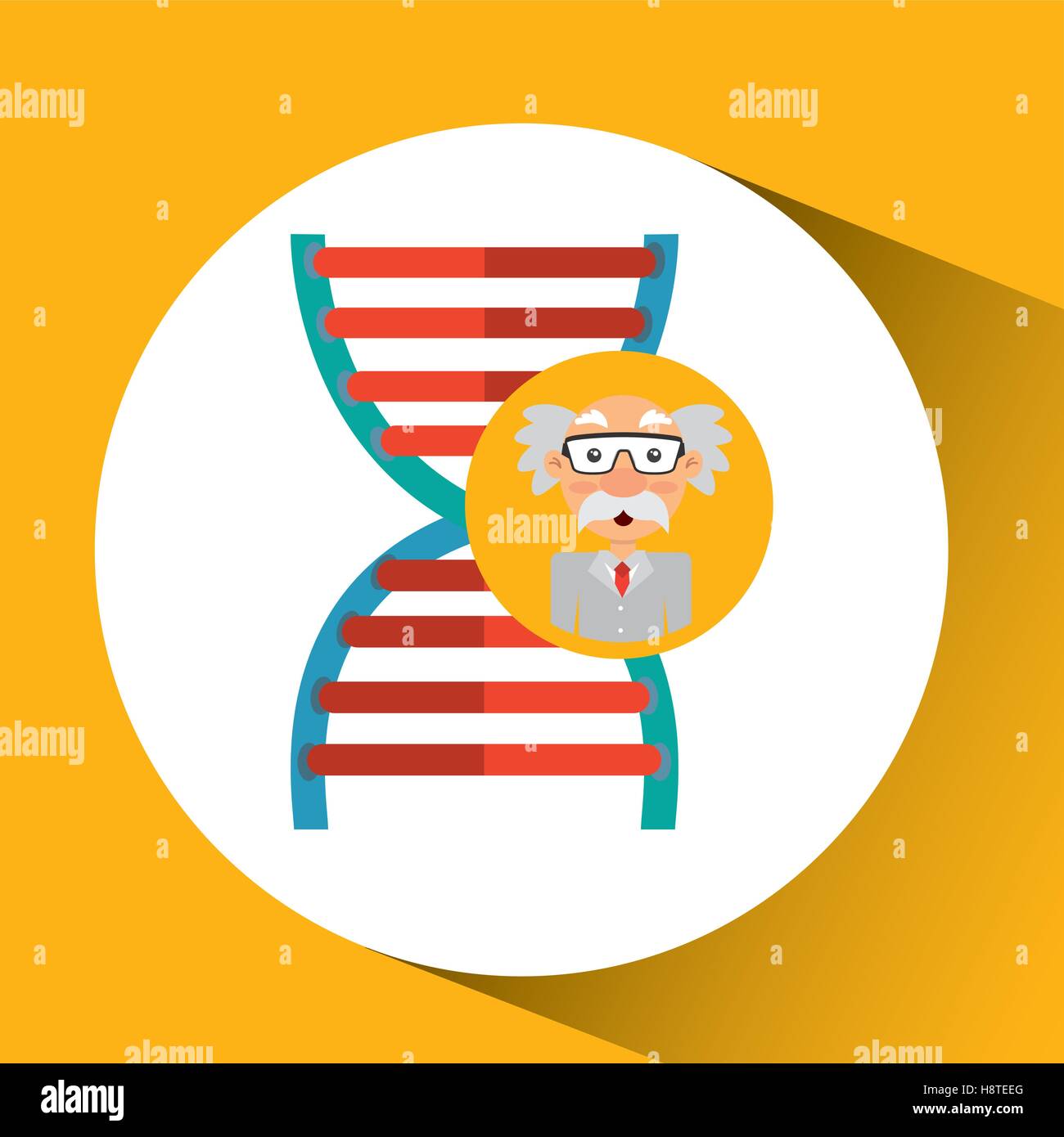 character man scientist dna medical vector illustration eps 10 Stock ...