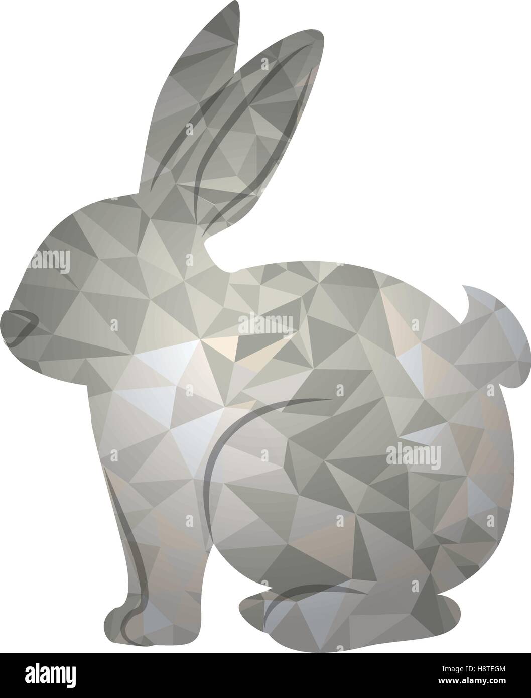 Polygonal rabbit animal icon. Life nature fauna and creature theme ...