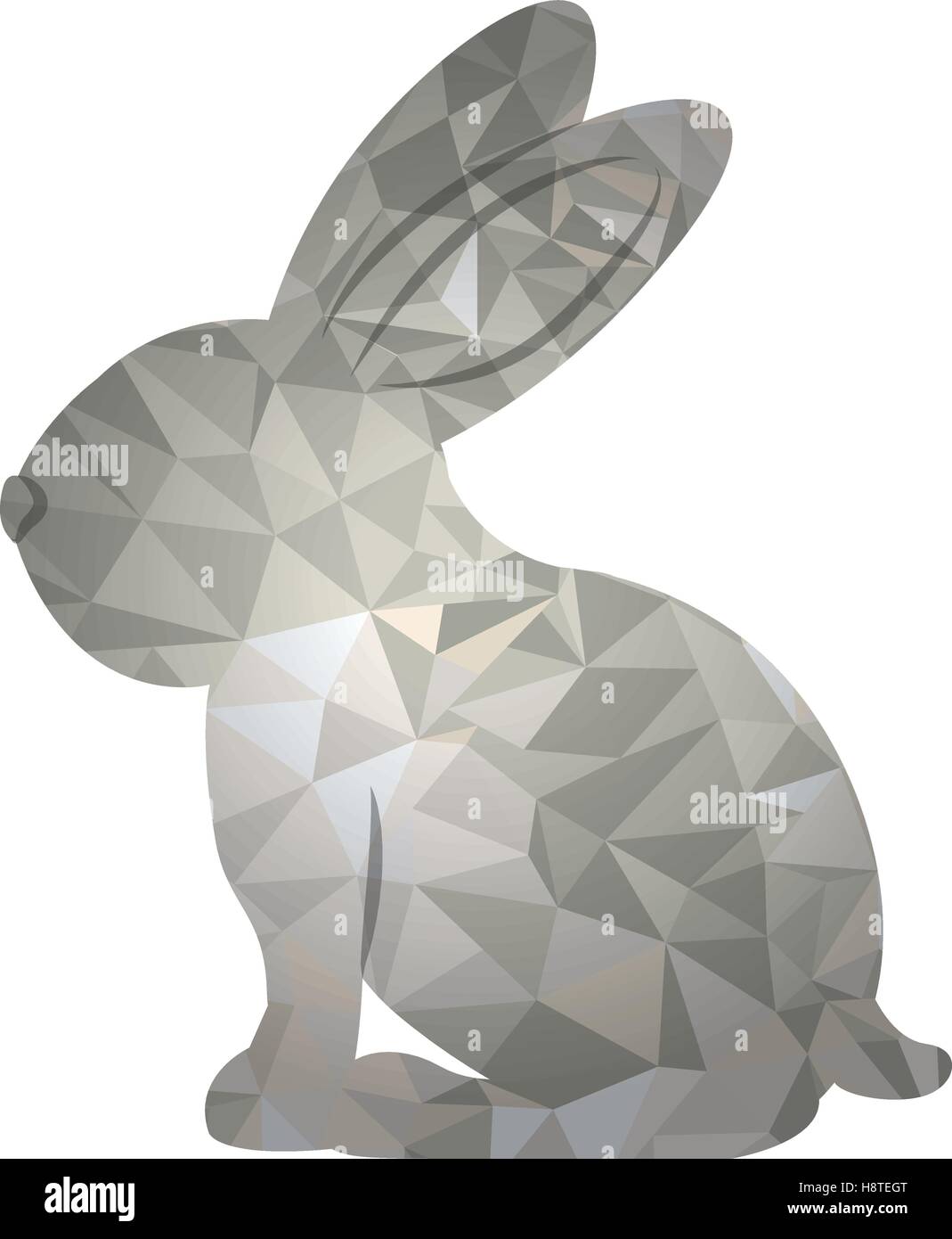 Polygonal rabbit animal icon. Life nature fauna and creature theme ...