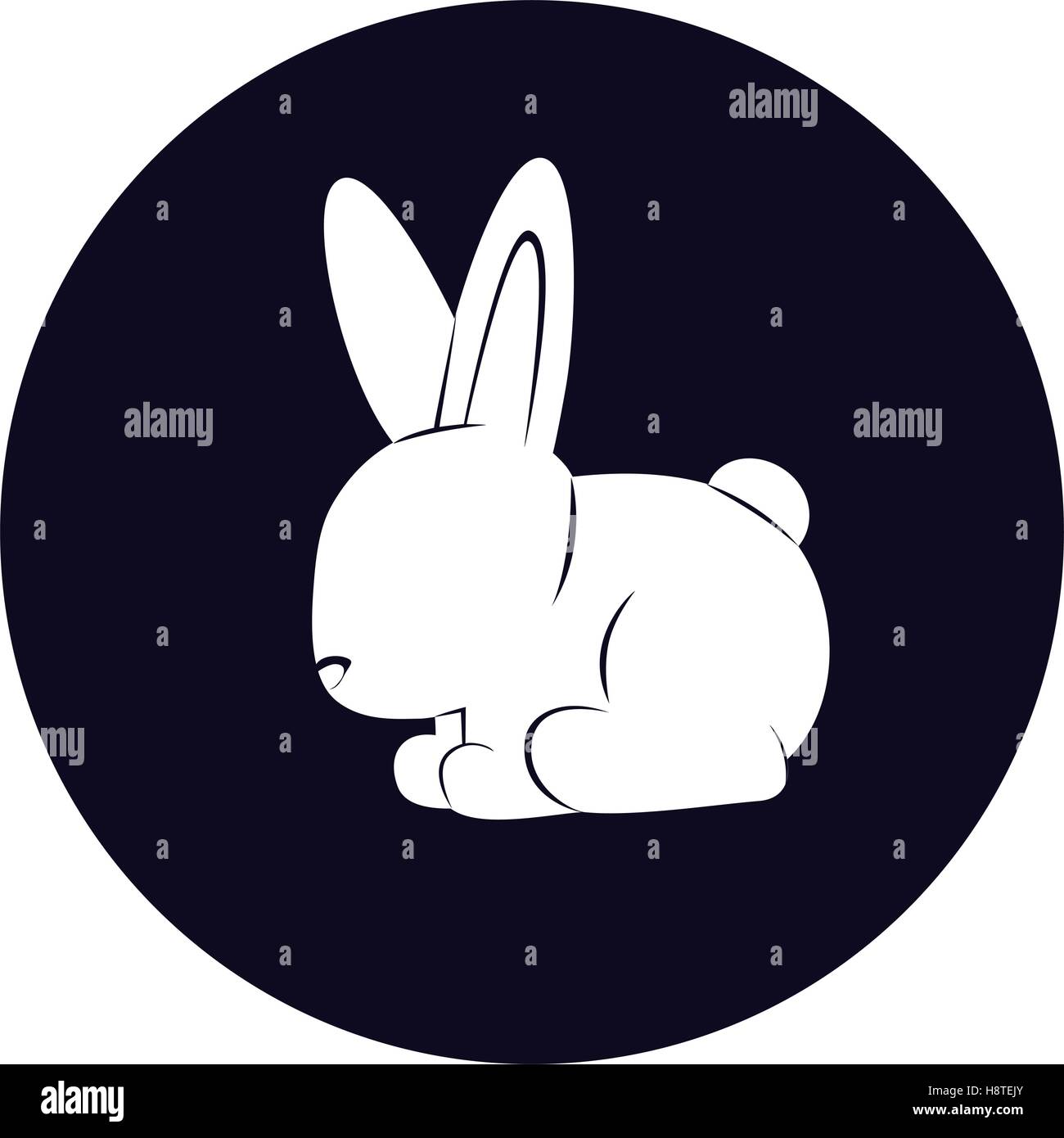 Rabbit animal icon. Life nature fauna and creature theme. Isolated ...