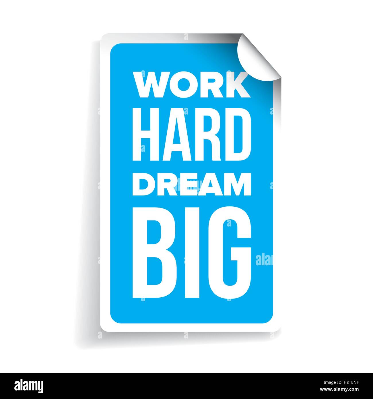 Work hard, dream big. Inspirational motivational quote Stock Vector ...