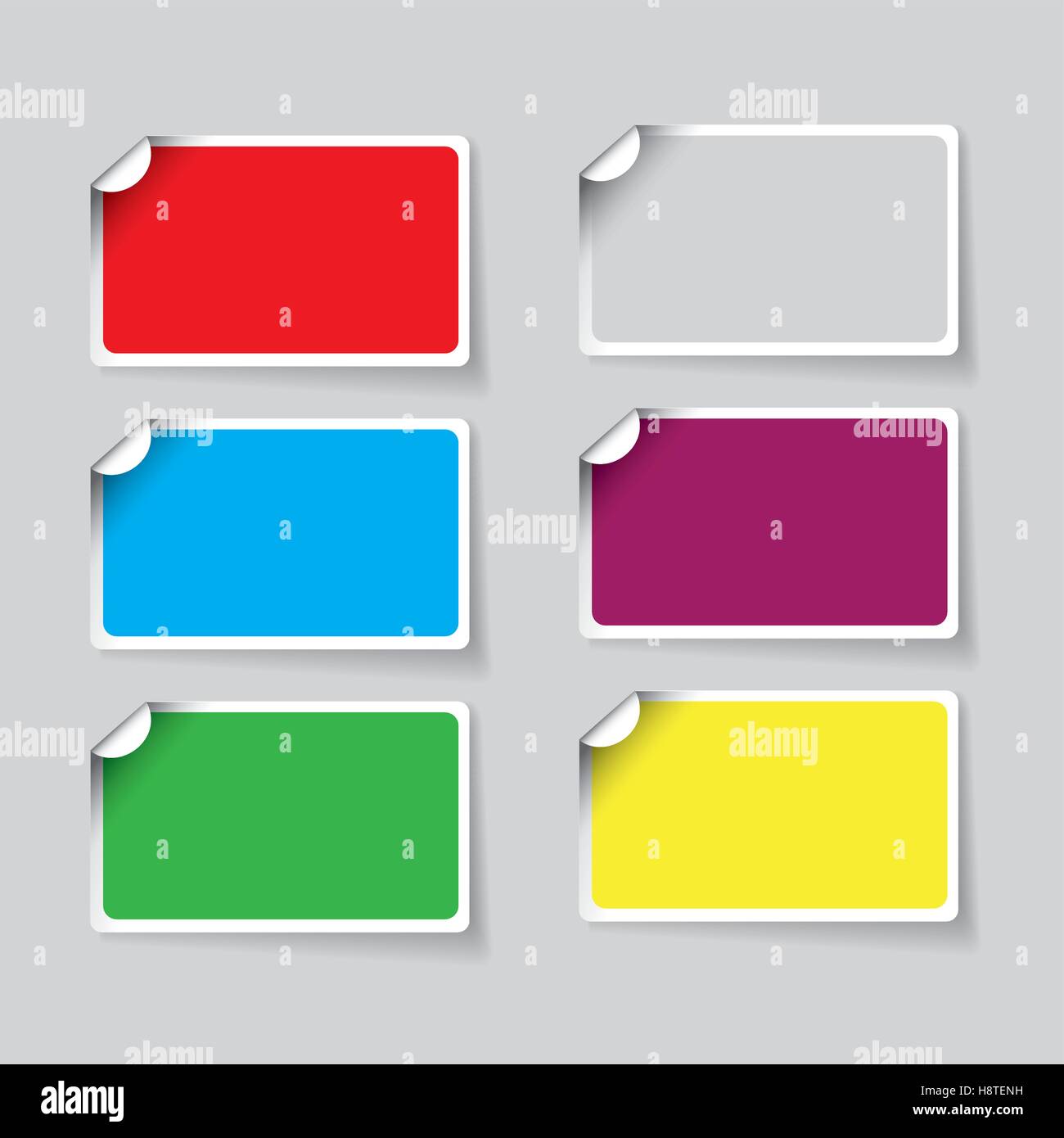 Colorful paper sticker vector Stock Vector Image & Art - Alamy