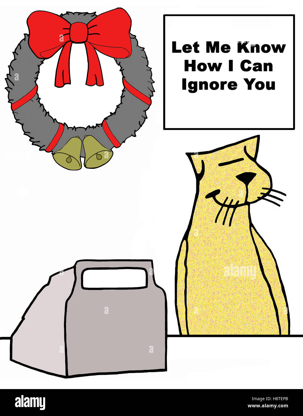 Christmas illustration about poor customer service at a retail store ...