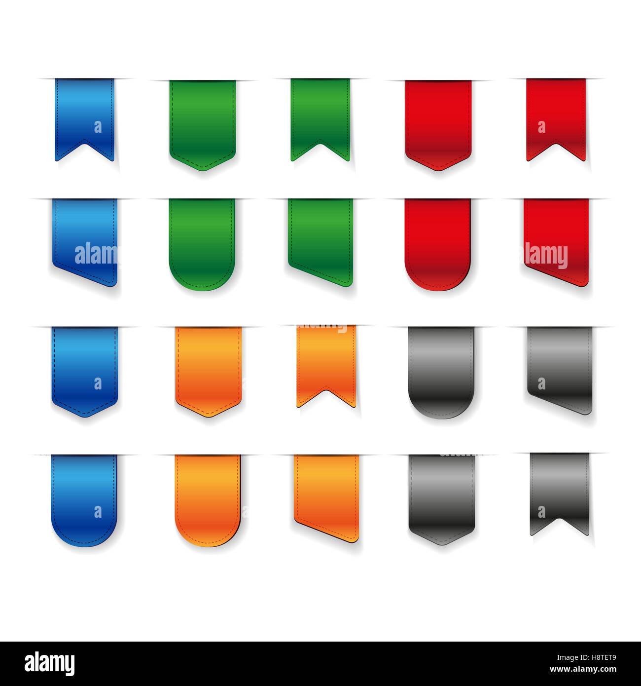 Blank vector ribbon set Stock Vector Image & Art - Alamy