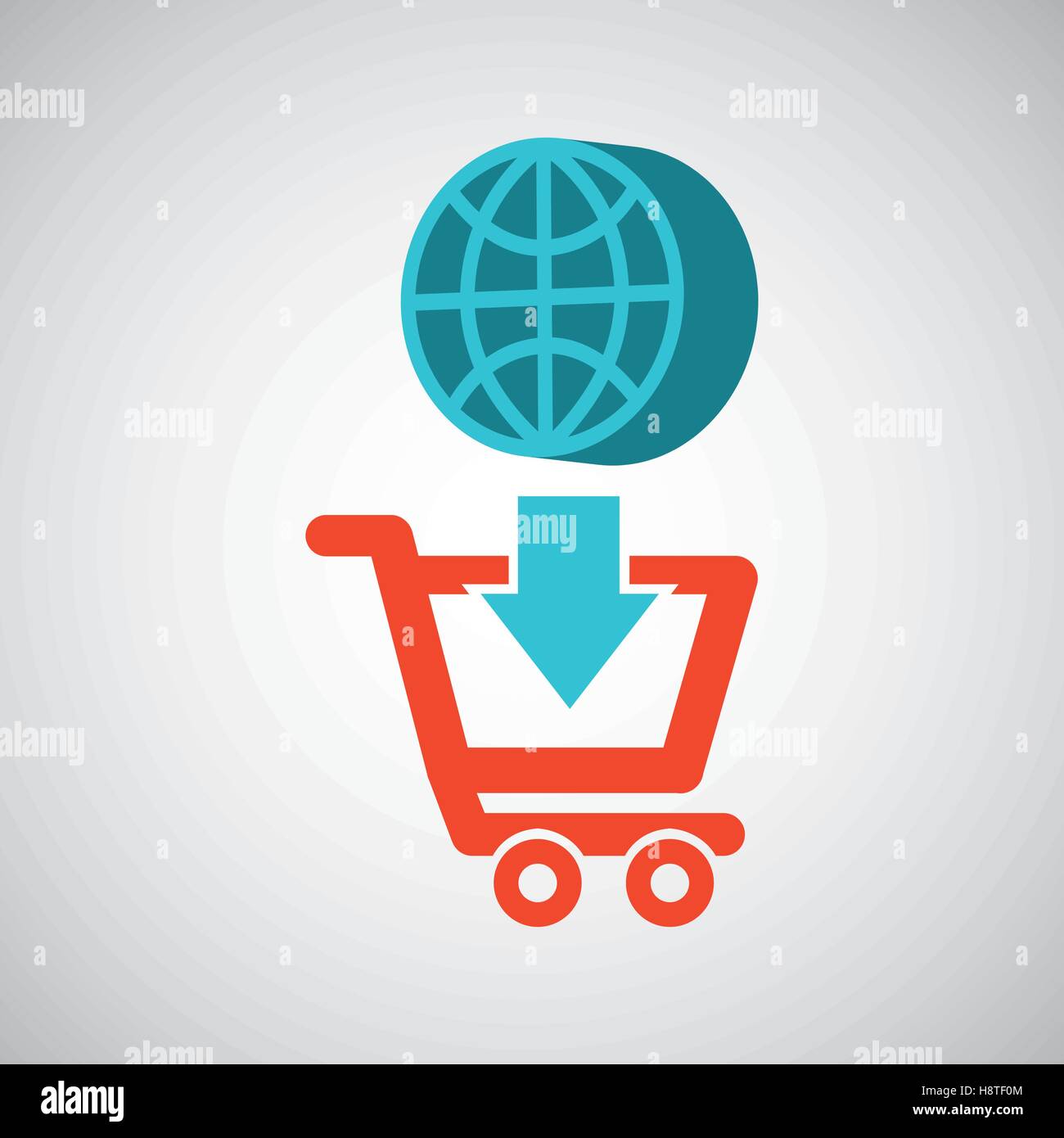 ecommerce with globe earth connection vector illustration eps 10 Stock ...