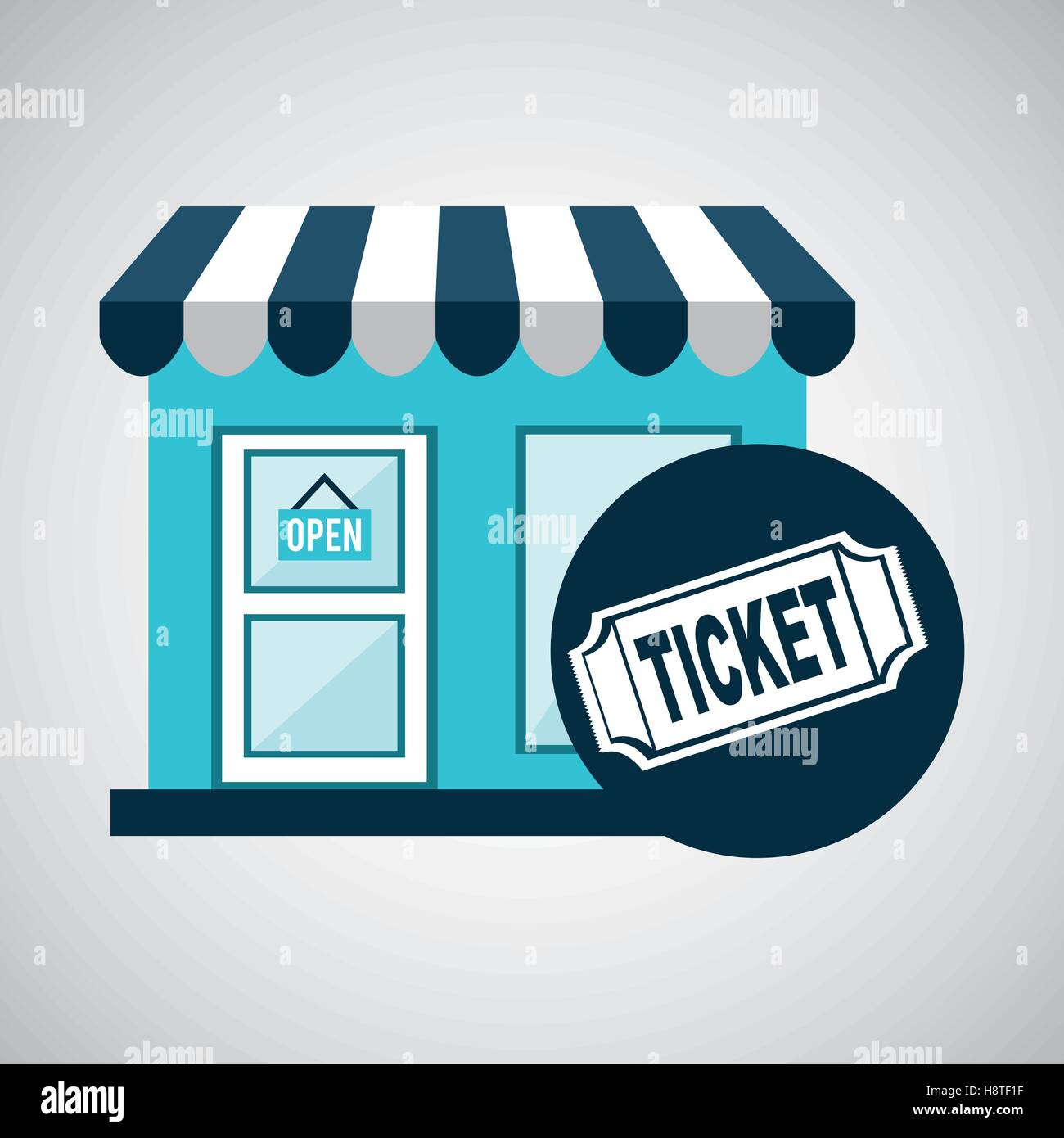 e-commerce store building ticket icon design vector illustration eps 10 ...