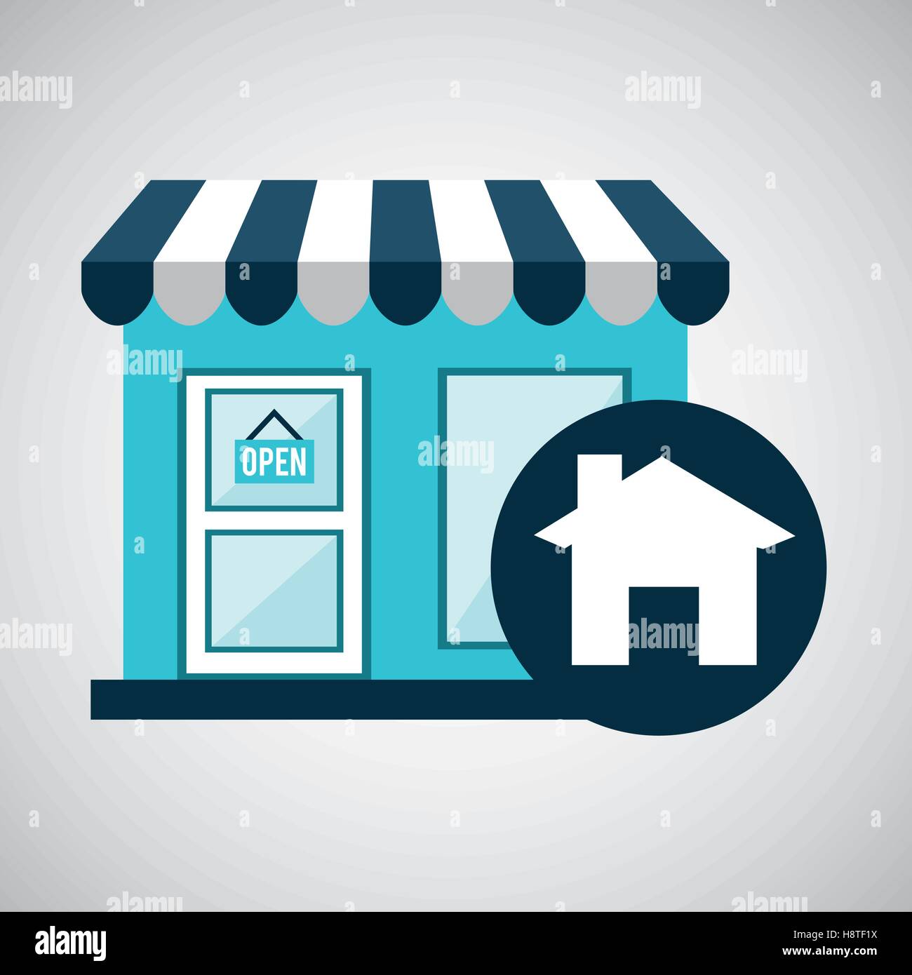 e-commerce store building web page design vector illustration eps 10 ...