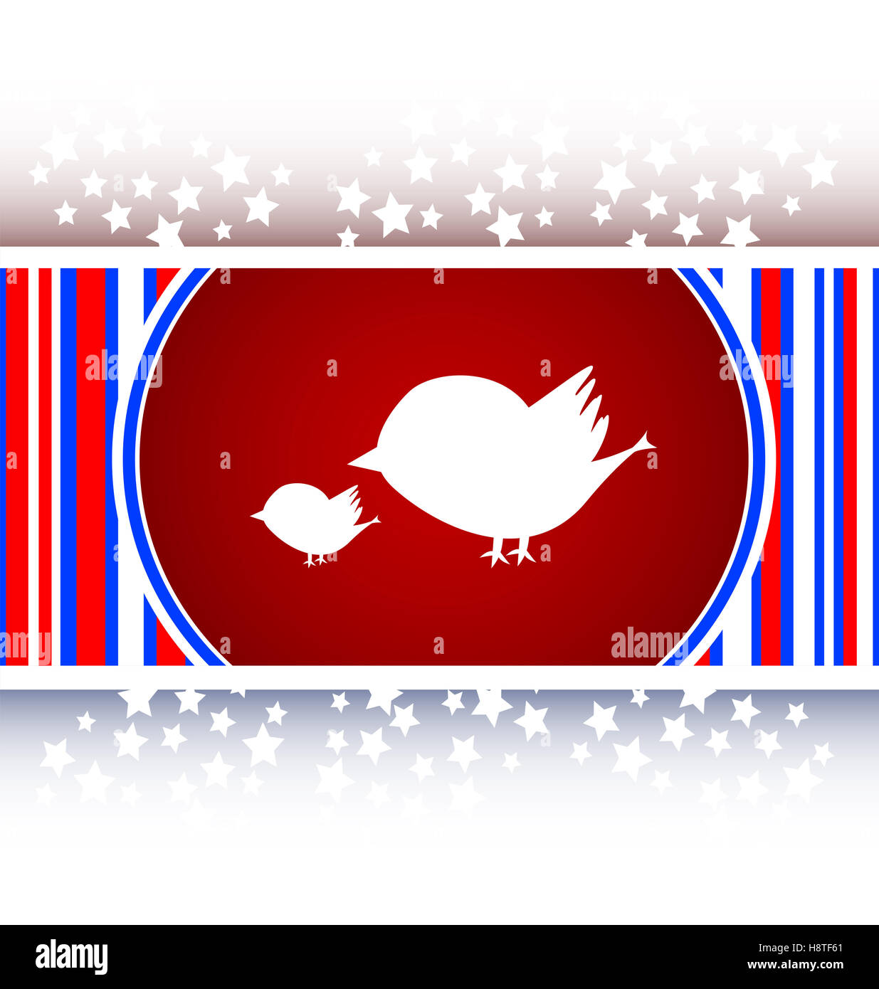 Glossy website and internet web icon with bird family sign Stock Photo ...