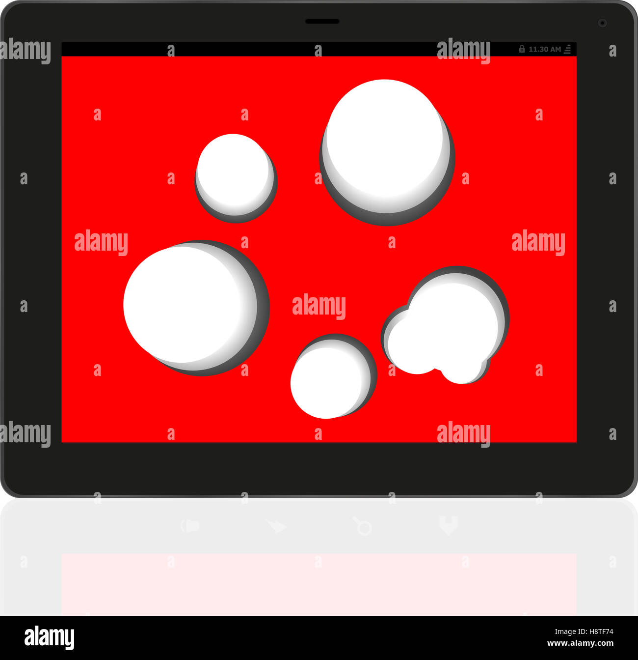 speech bubble on black tablet pc social, network concept Stock Photo ...
