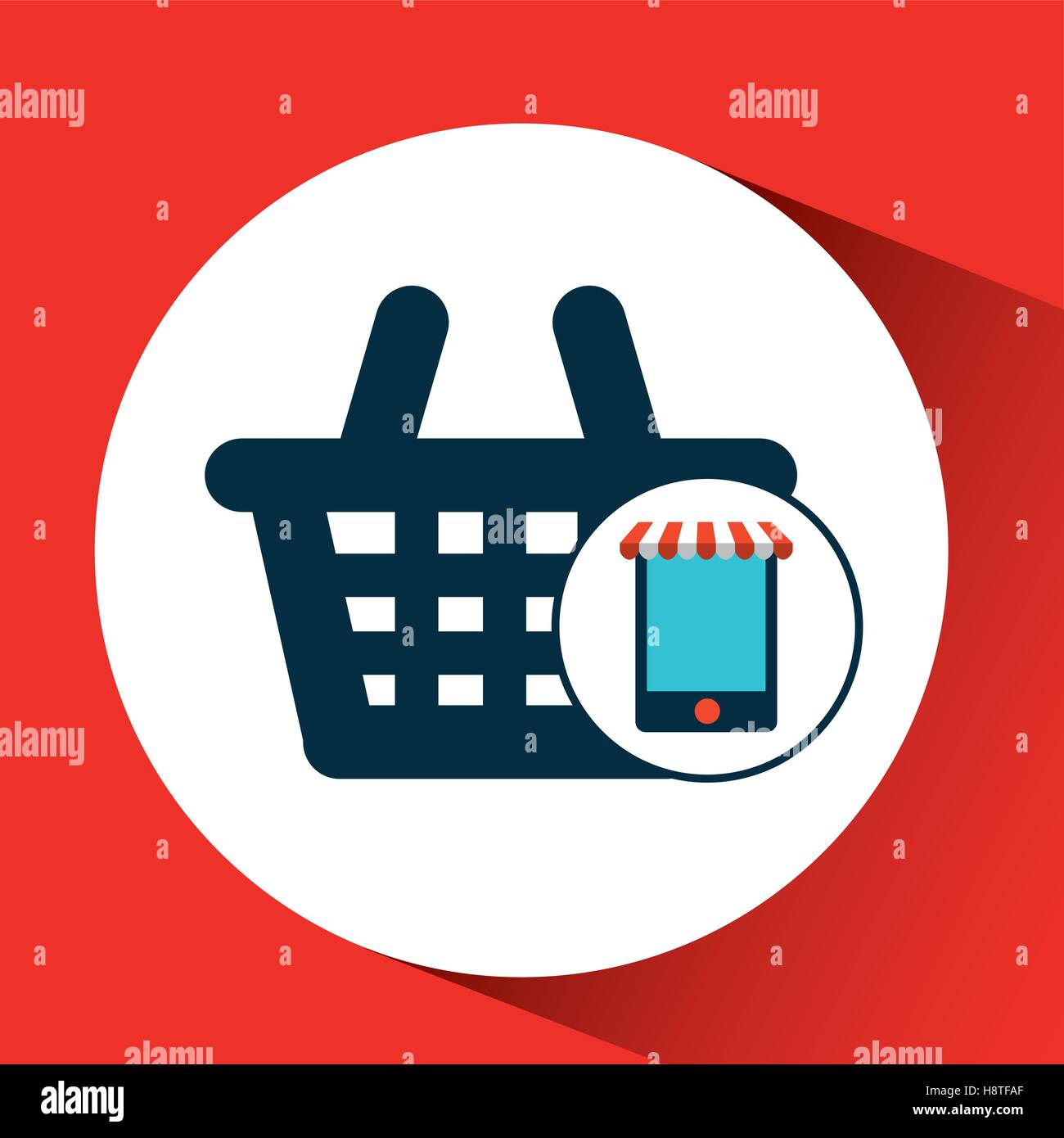 digital e-commerce basket market buy graphic vector illustration eps 10 ...