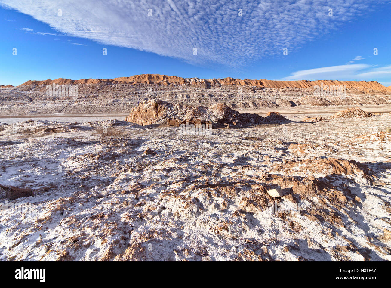 Salt, sand and rocks mixed to make an unparalleled landscape Stock ...