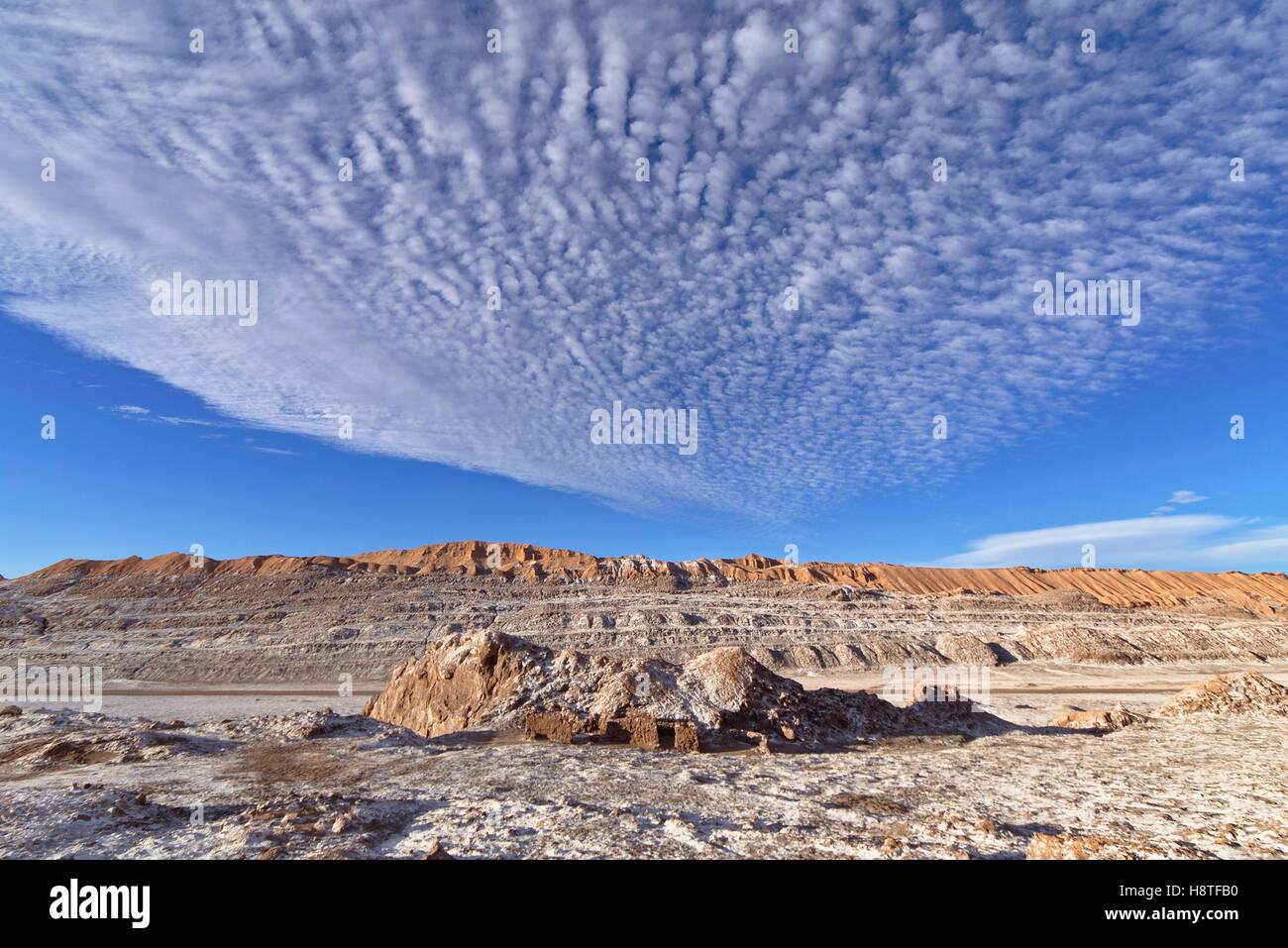 Salt, sand and rocks mixed to make an unparalleled landscape Stock ...