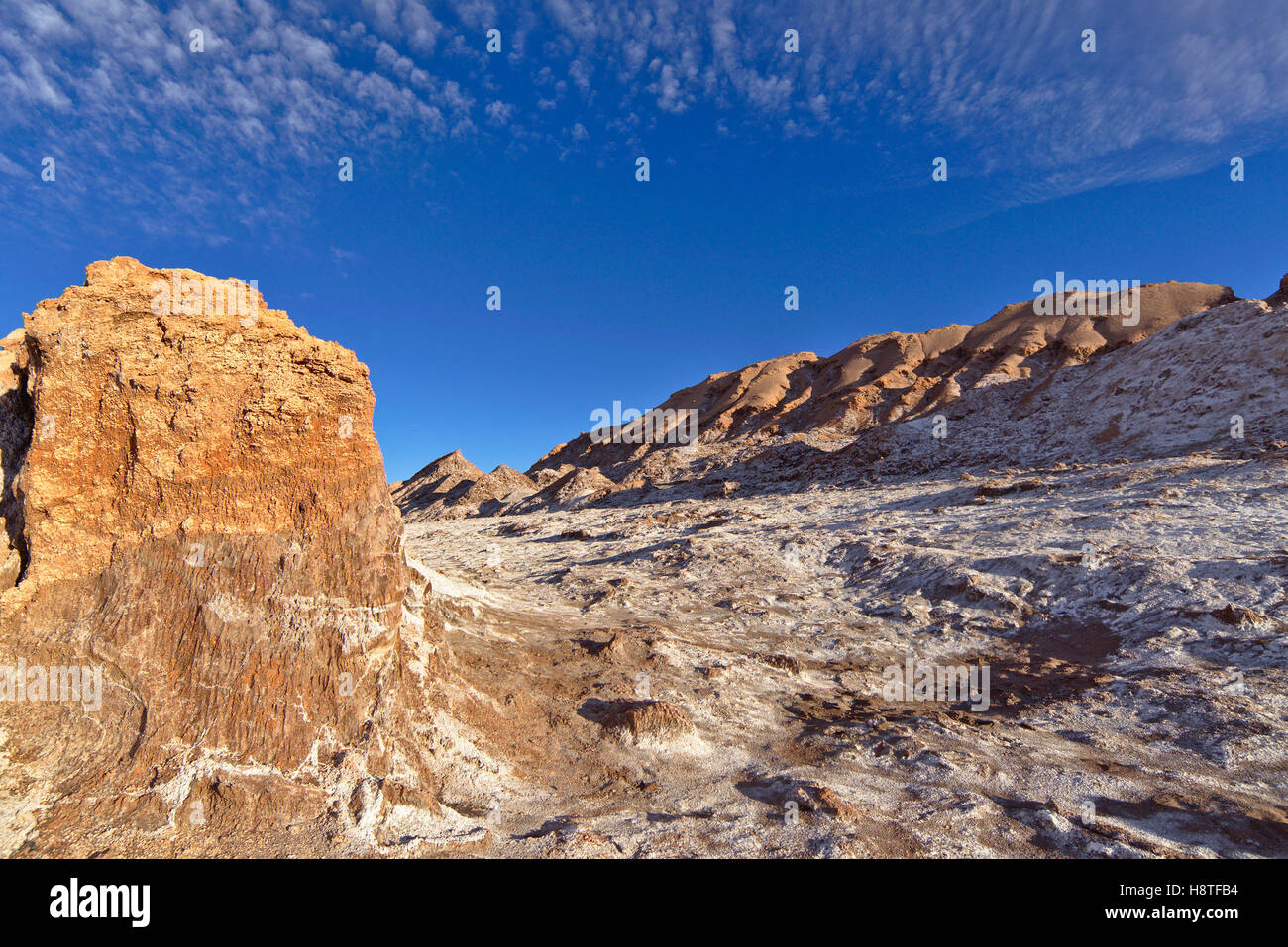 Salt, sand and rocks mixed to make an unparalleled landscape Stock ...