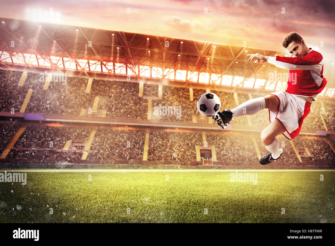 Football game at the stadium Stock Photo - Alamy