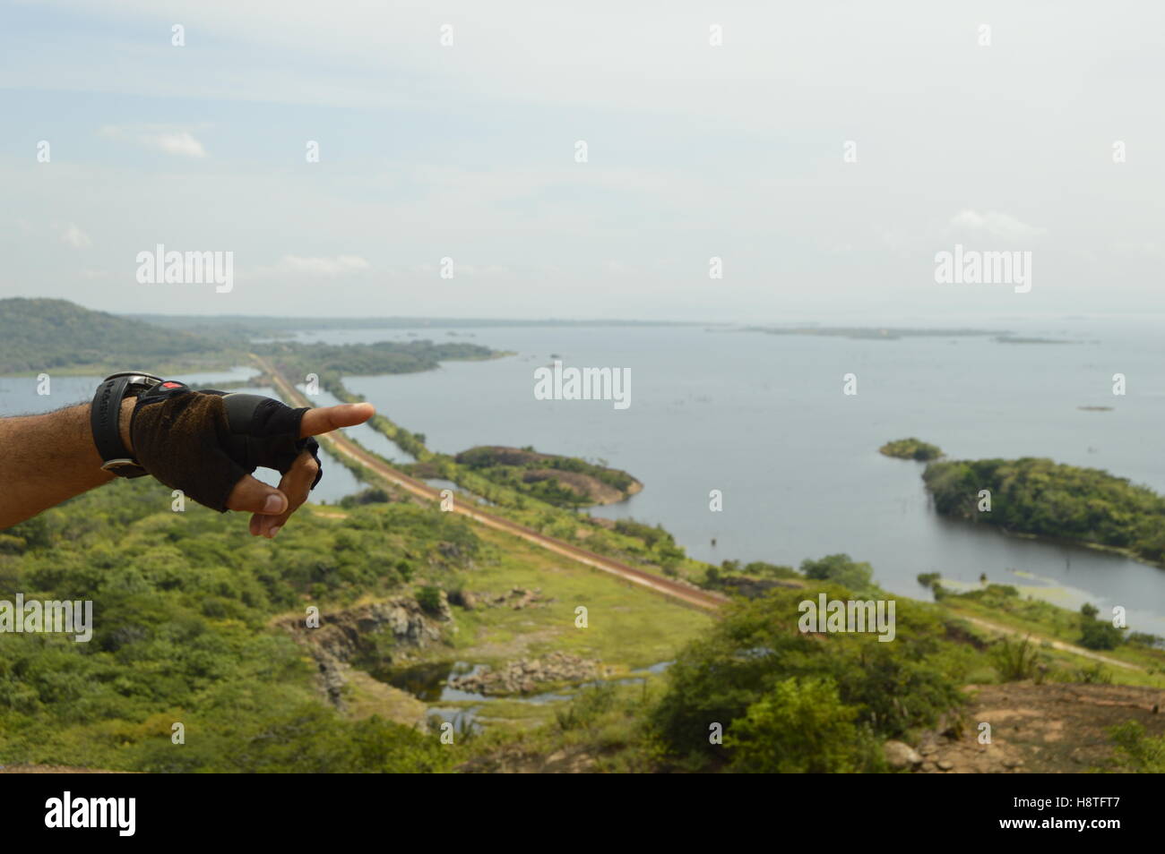 Pointing finger tropical landscape image hi-res stock photography and ...