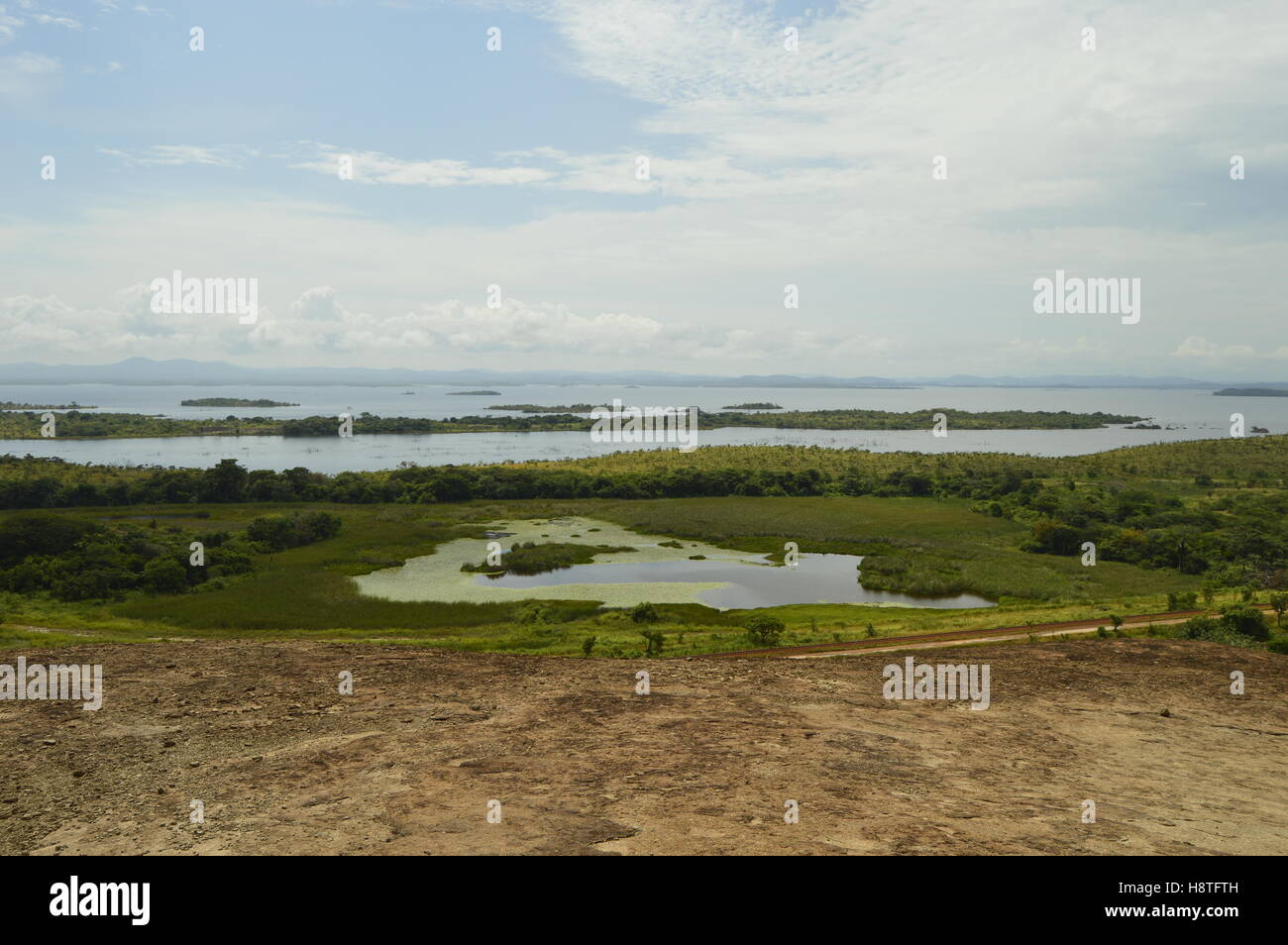 Landscape of the Caroní River Seen from the top of a hill Stock Photo ...