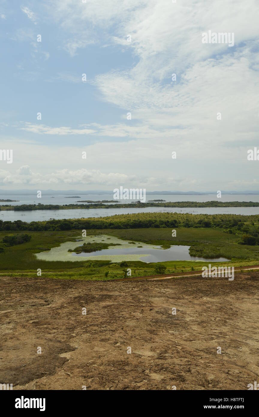 Landscape of the Caroní River Seen from the top of a hill Stock Photo ...