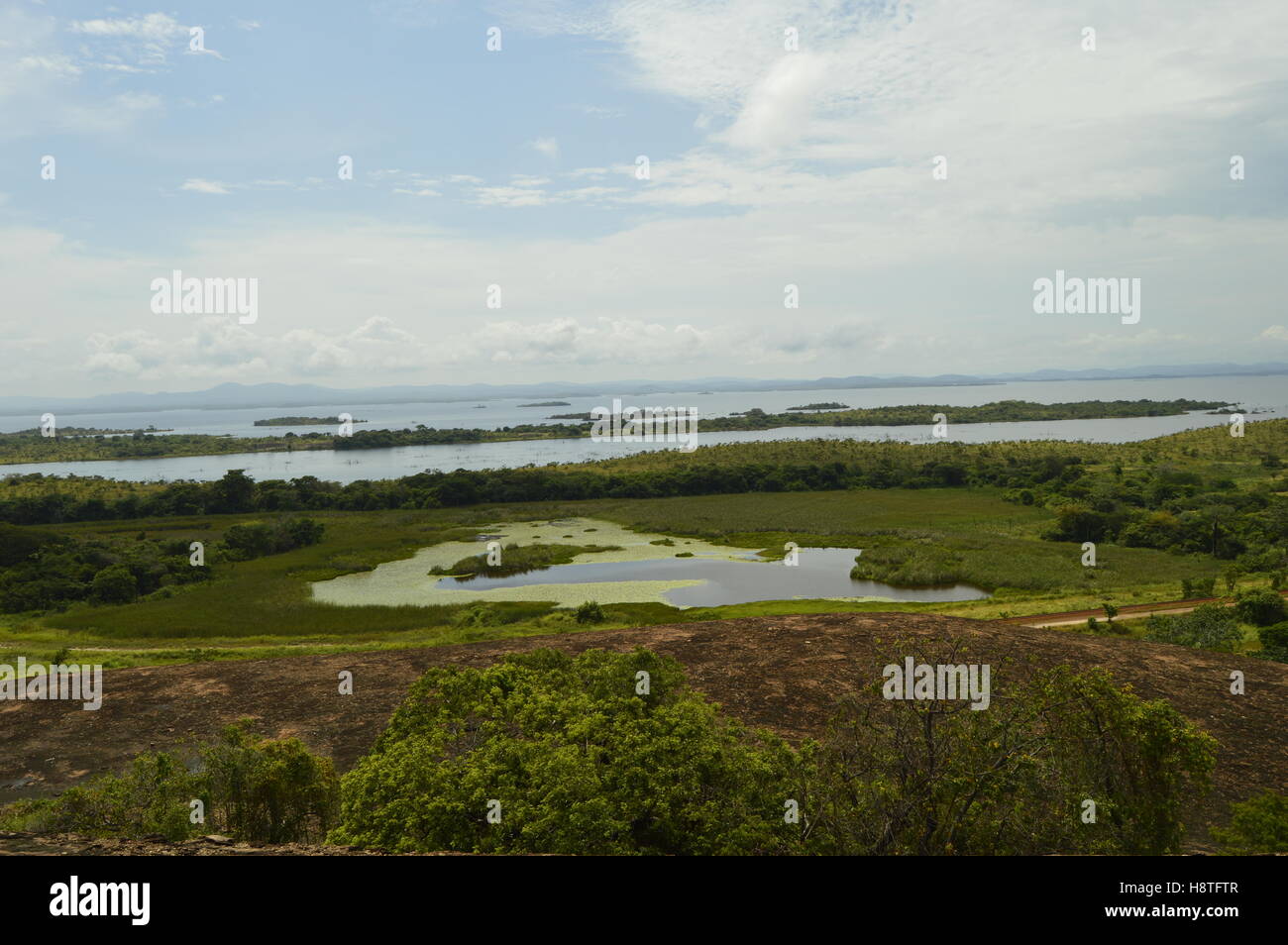 Landscape of the Caroní River Seen from the top of a hill Stock Photo ...