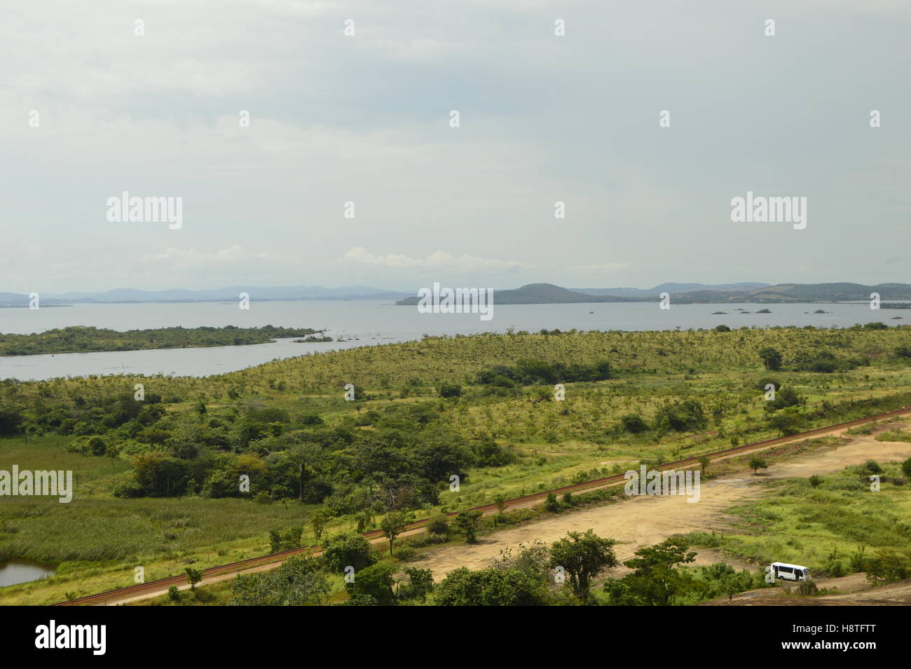 Landscape of the Caroní River Seen from the top of a hill Stock Photo ...