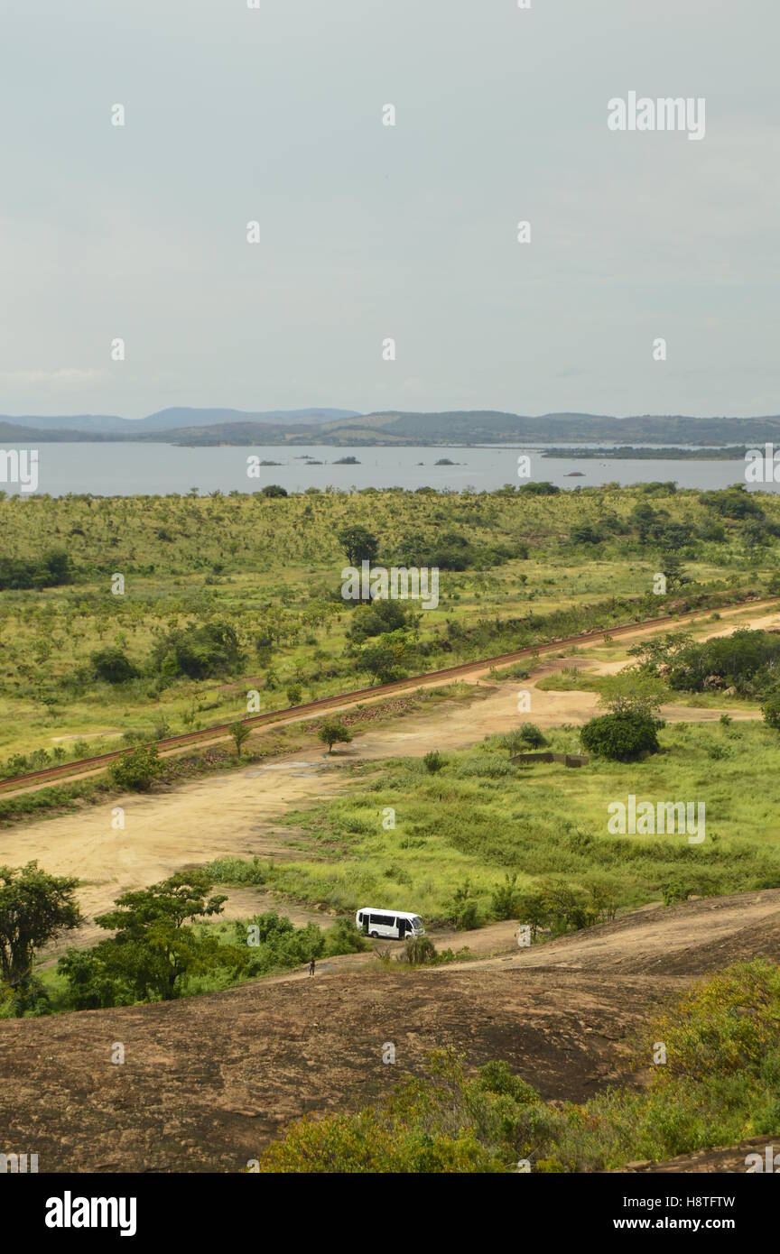 Landscape of the Caroní River Seen from the top of a hill Stock Photo ...