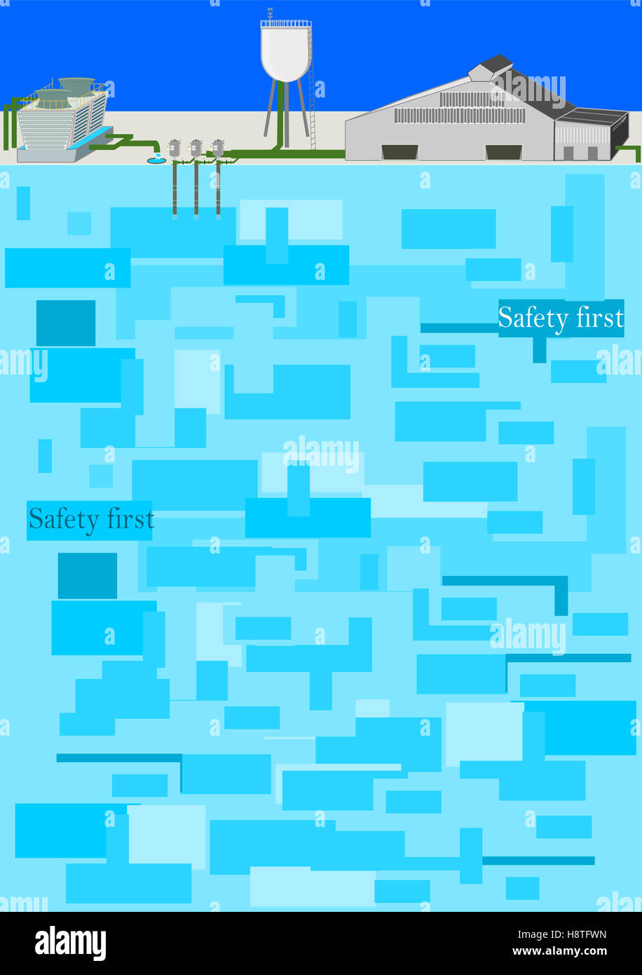 Safety first on industries. Safe work Stock Photo - Alamy