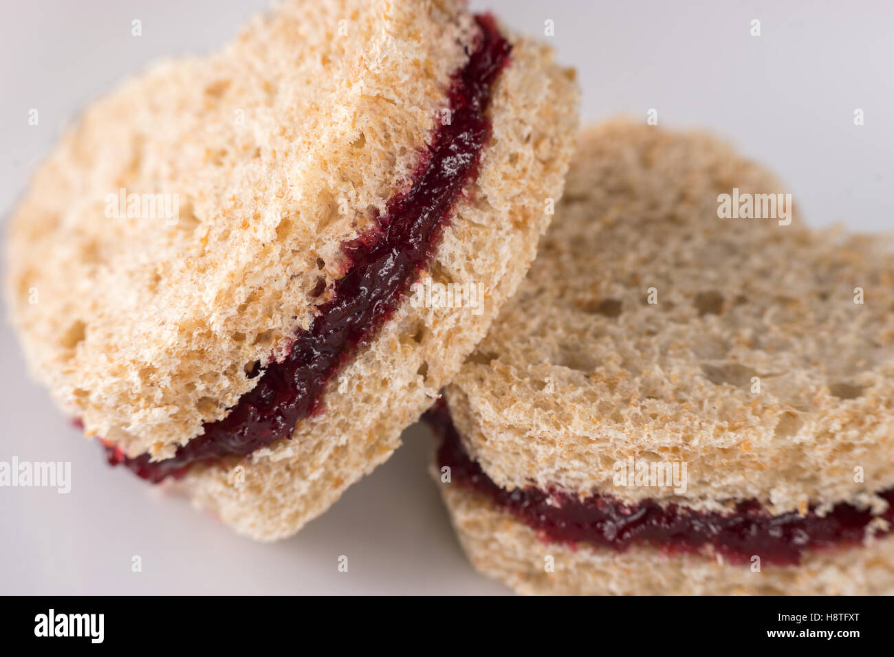 Sweet sandwiches in heart shape for Valentines day Stock Photo - Alamy