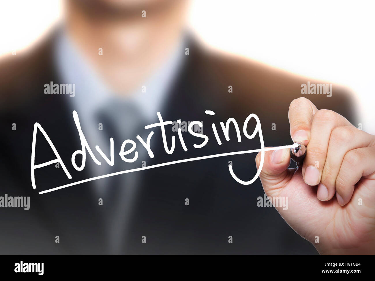 advertising written by hand, hand writing on transparent board, photo ...