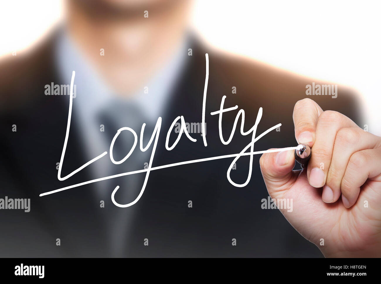 loyalty written by hand, hand writing on transparent board, photo Stock ...