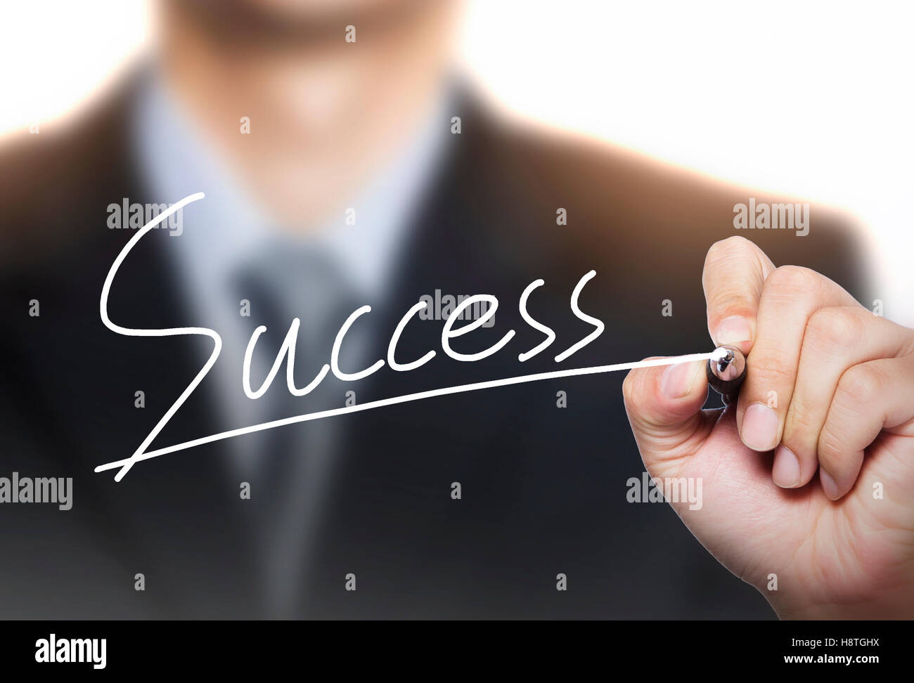 success written by hand, writing on transparent board, photo Stock ...