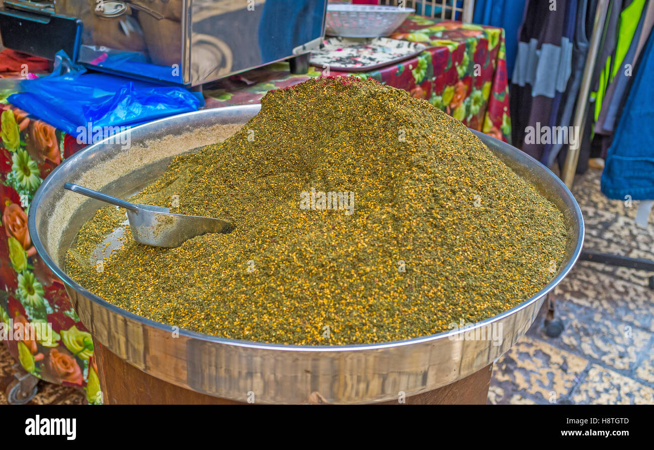 The merchants in Turkish bazaar offers pure spices and traditional ...