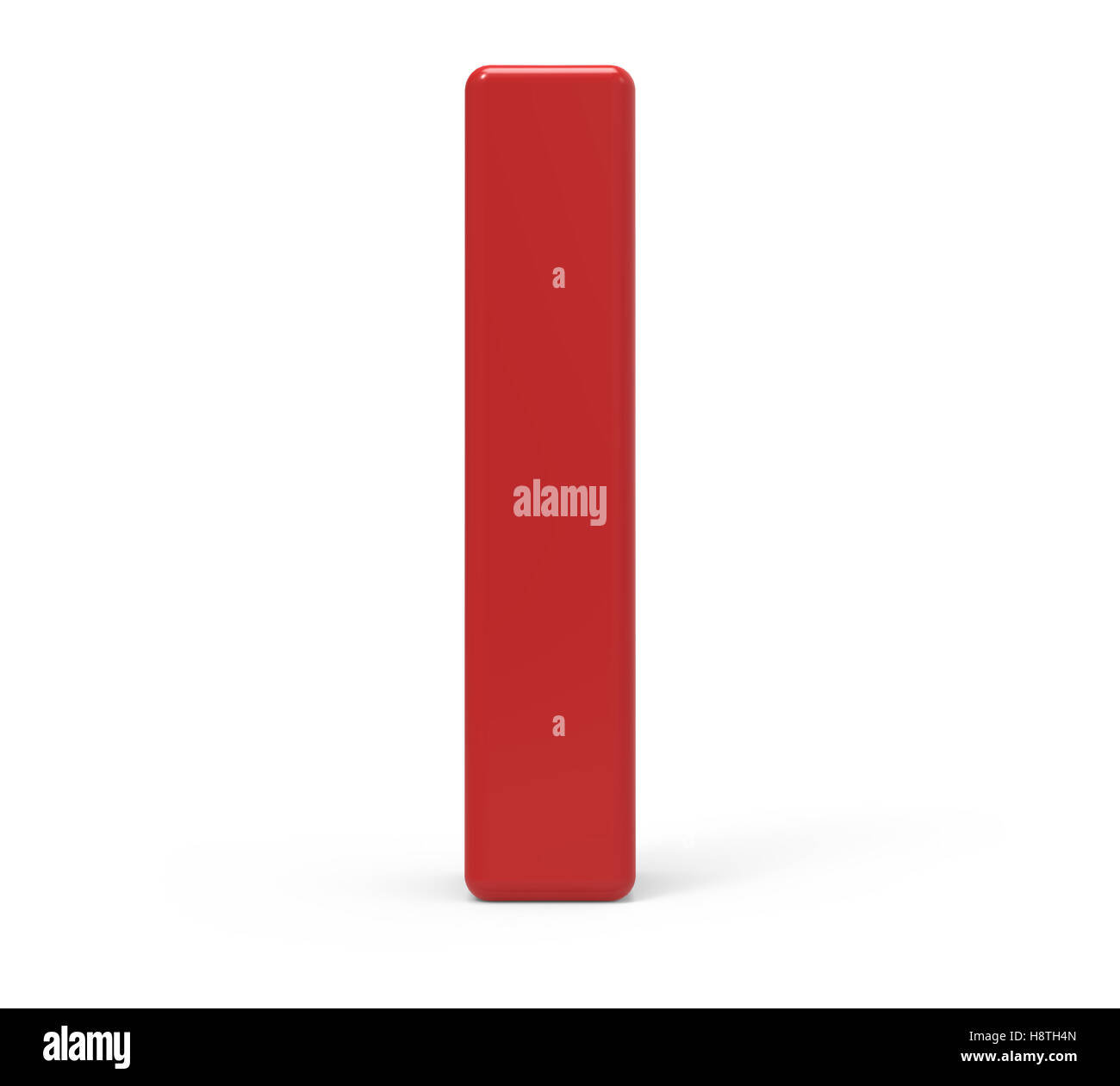 3d rendering red letter I isolated white background Stock Photo - Alamy