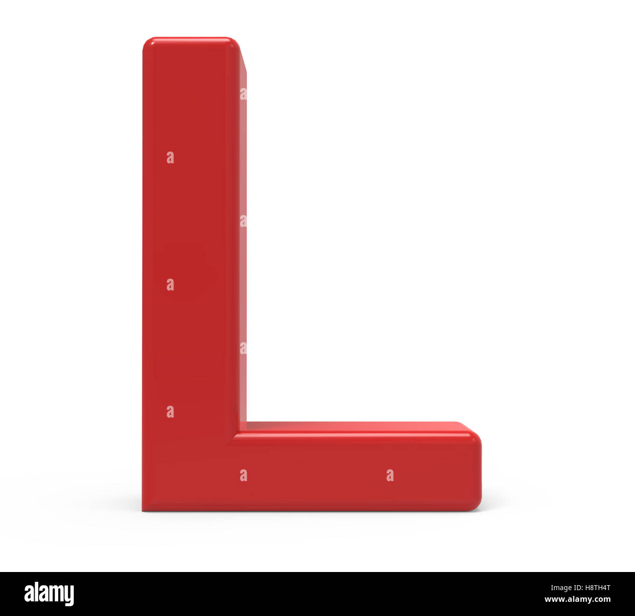 3d rendering red letter L isolated white background Stock Photo - Alamy