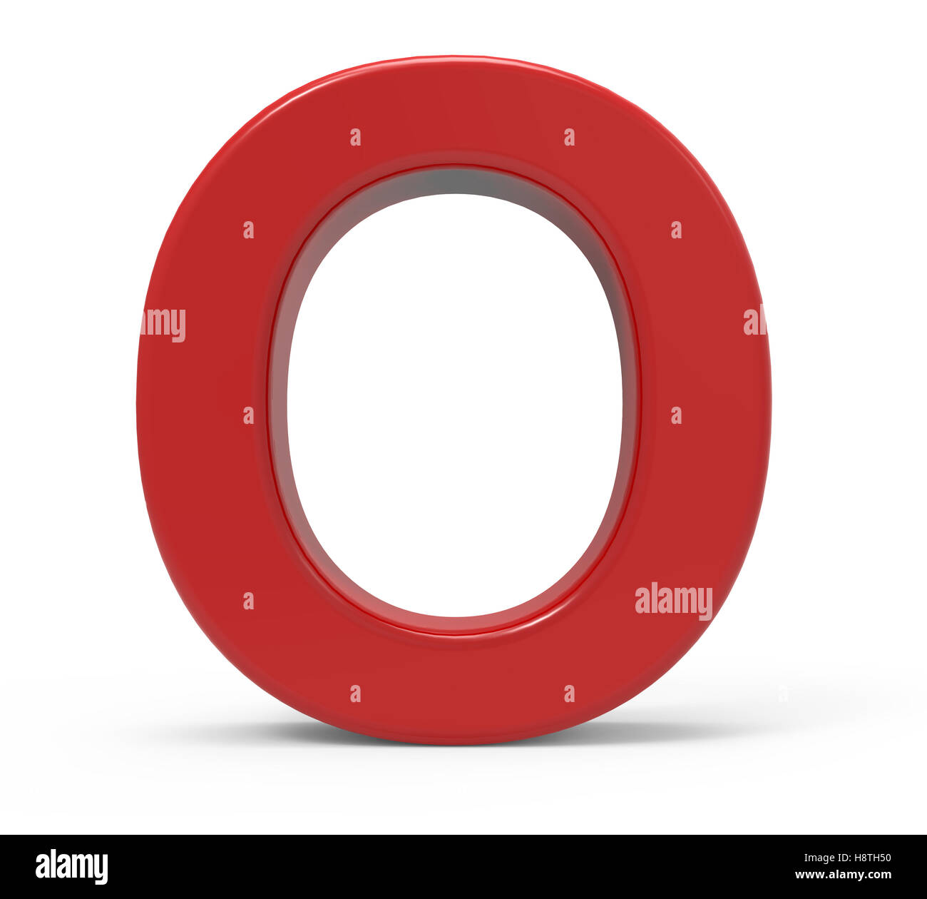 3d rendering red letter O isolated white background Stock Photo - Alamy