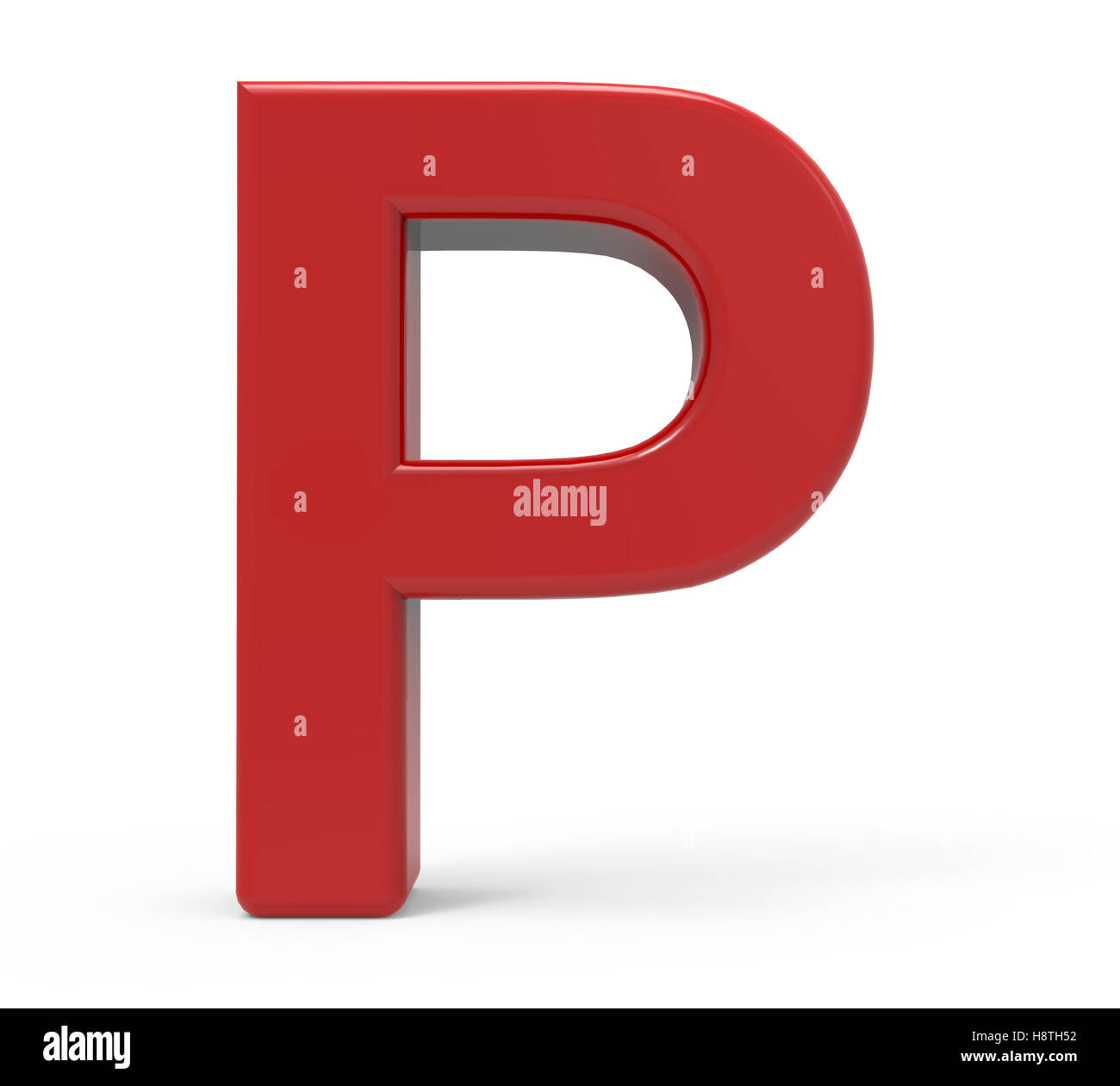 3d rendering red letter P isolated white background Stock Photo - Alamy
