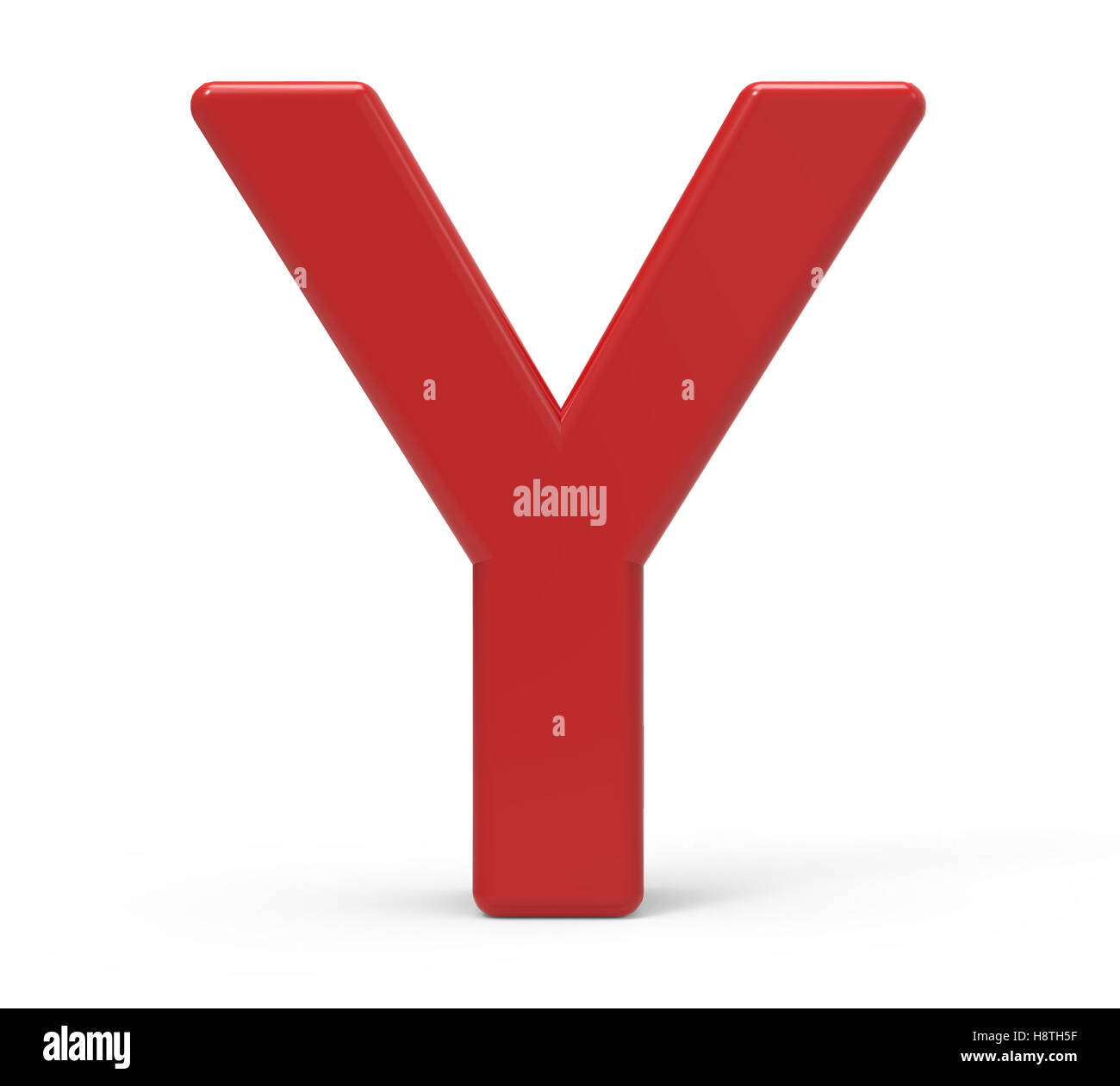 3d rendering red letter Y isolated white background Stock Photo - Alamy