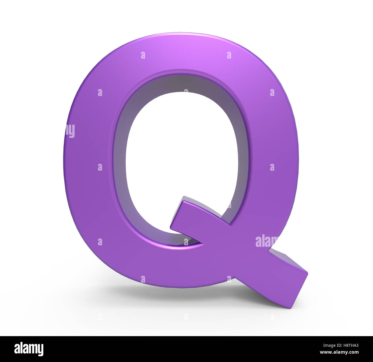 3d rendering purple letter Q isolated white background Stock Photo - Alamy