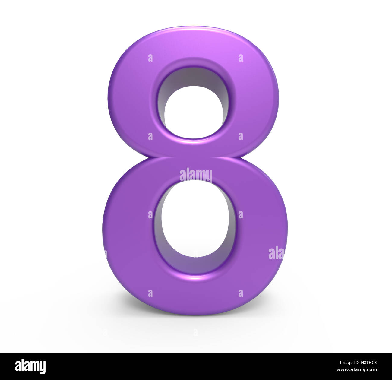 3d rendering purple number 8 isolated white background Stock Photo - Alamy