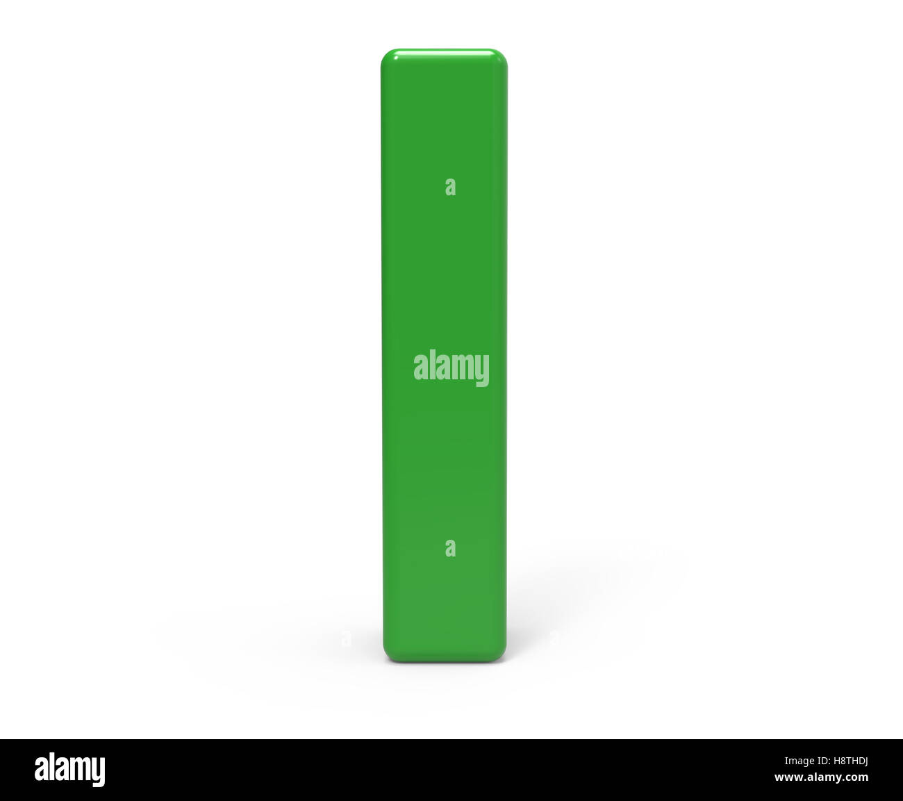 3d rendering green letter I isolated white background Stock Photo - Alamy