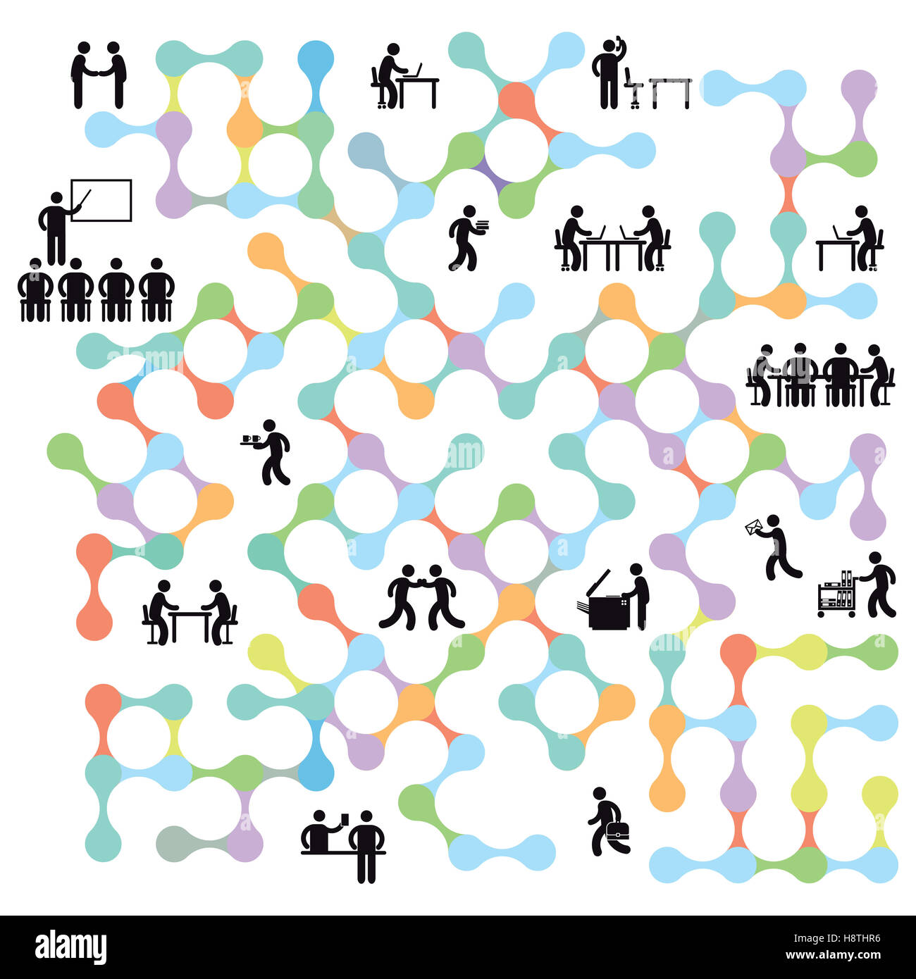 Business contacts connection Stock Photo - Alamy